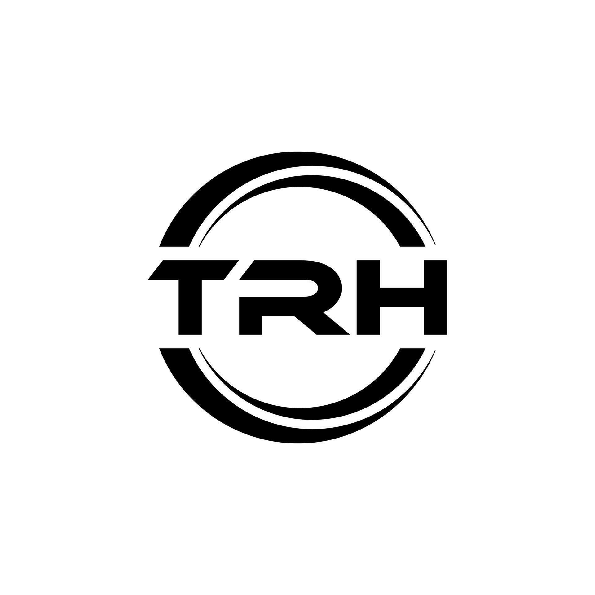 TRH letter logo design in illustration. Vector logo, calligraphy designs for logo, Poster ...