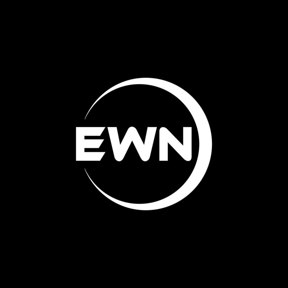 EWN letter logo design in illustration. Vector logo, calligraphy designs for logo, Poster ...