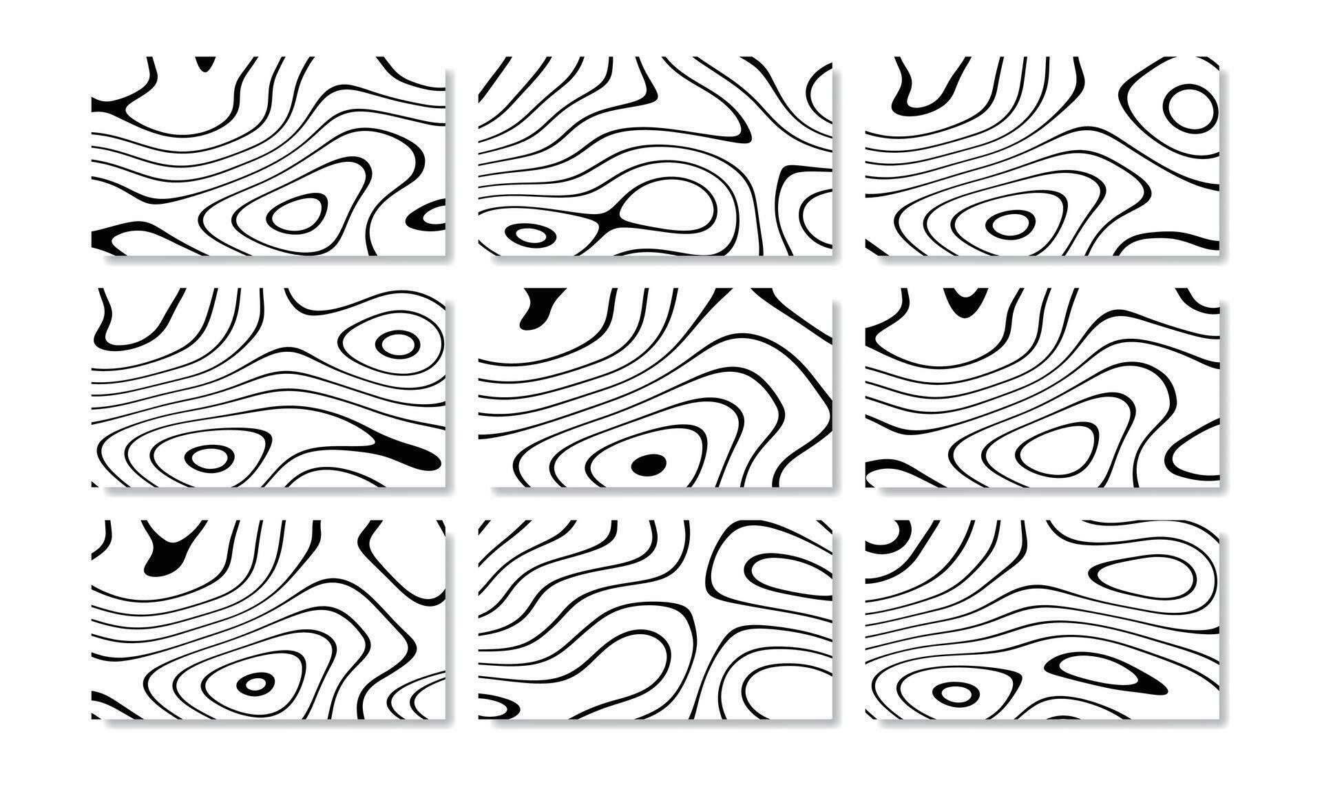 Abstract lines texture collection for overlay. Concept of fluid and ...