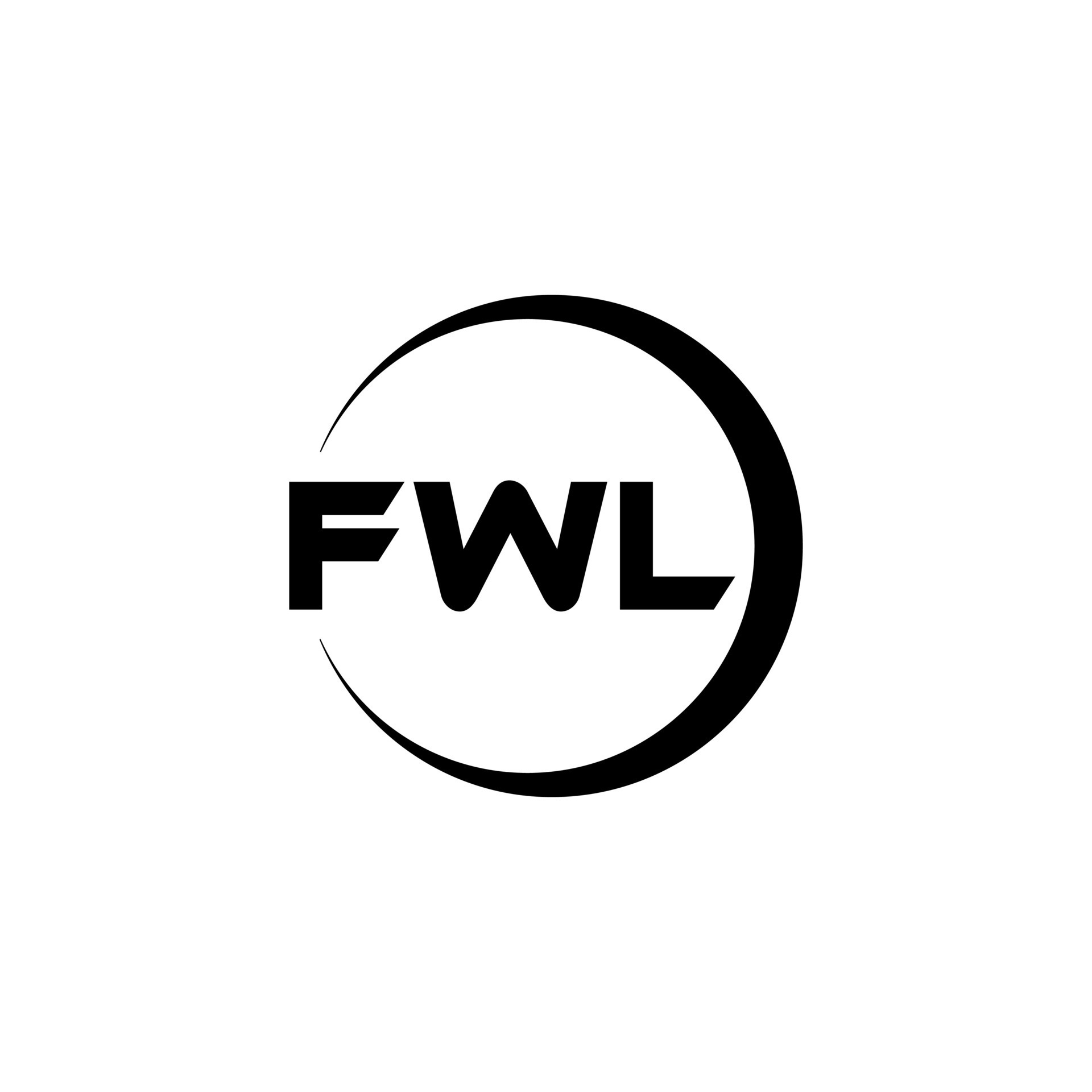 fwl letra logo diseño en ilustración. vector logo, caligrafía diseños para logo, póster ...