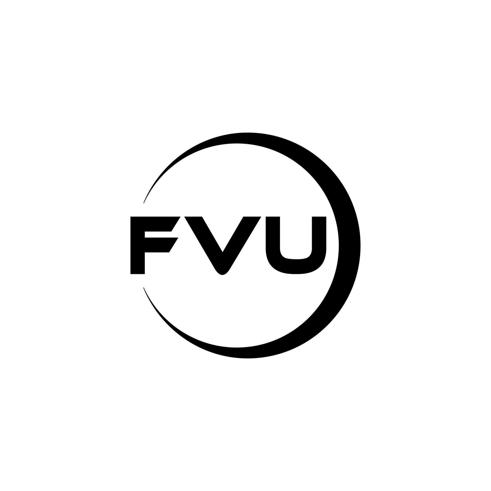 fvu letra logo diseño en ilustración. vector logo, caligrafía diseños para logo, póster ...