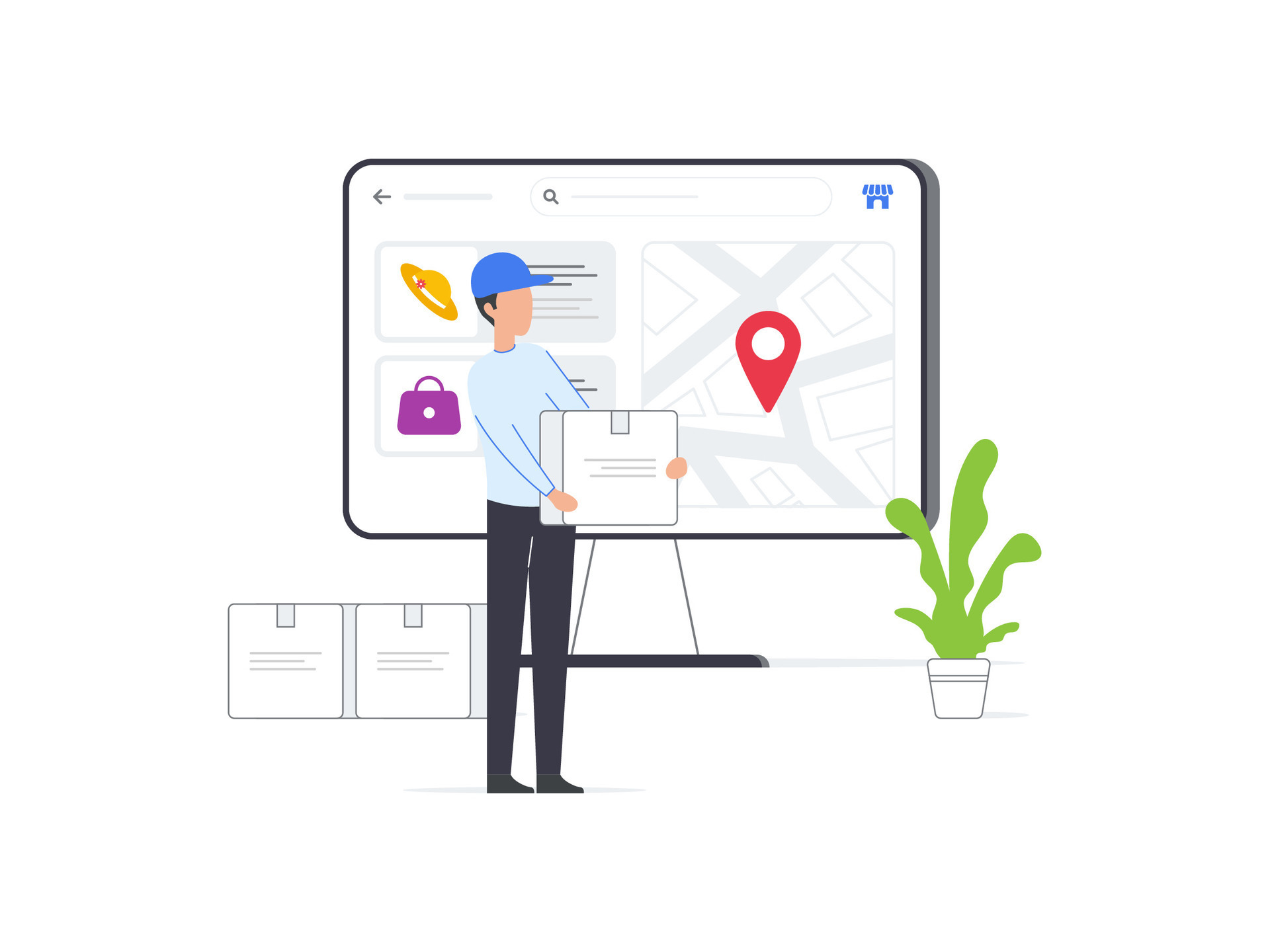 Flat Vector Illustration Of Order Processing On An Ecommerce Platform Modern And Appealing
