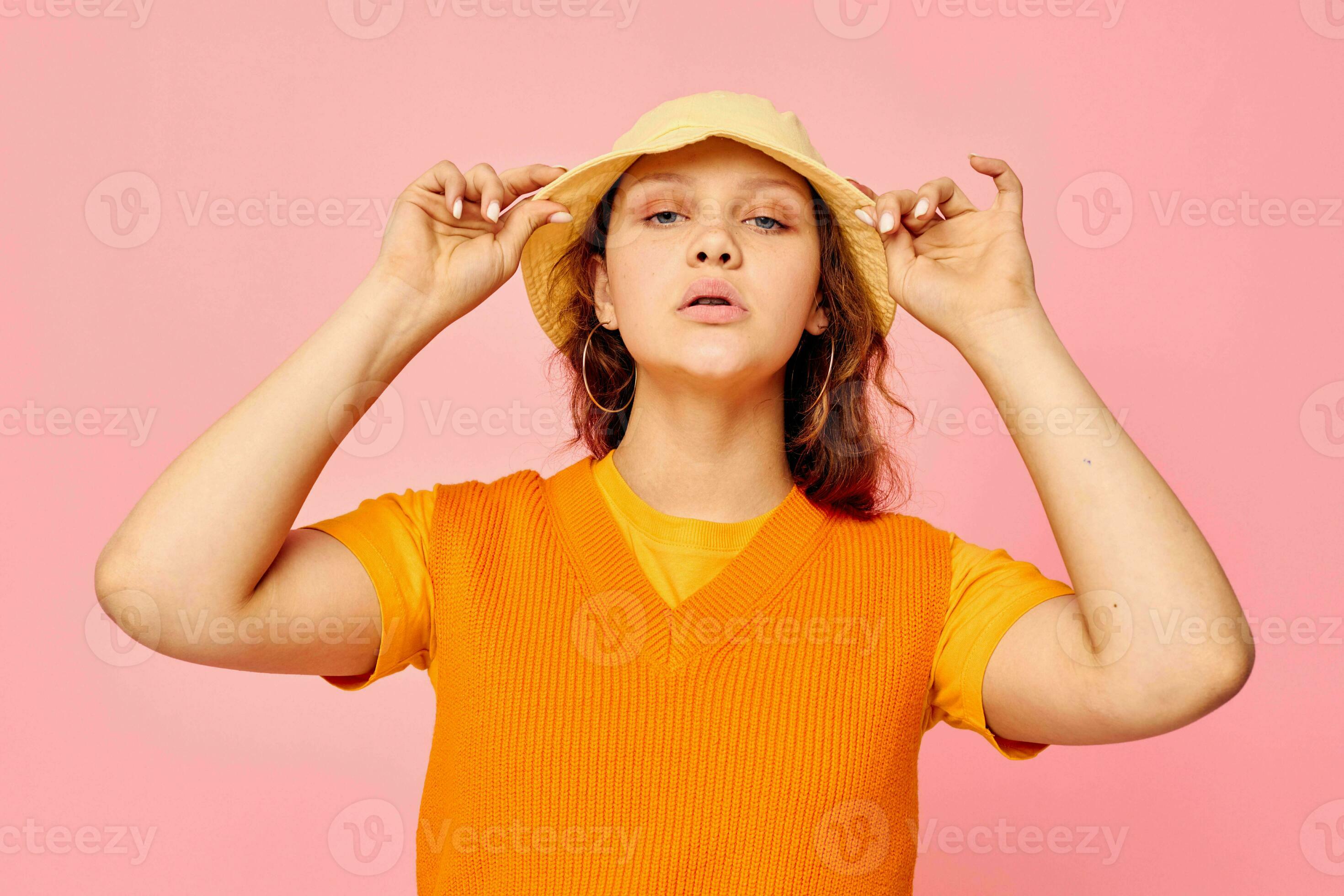 funny girl grimace earrings cap fashion isolated backgrounds unaltered ...