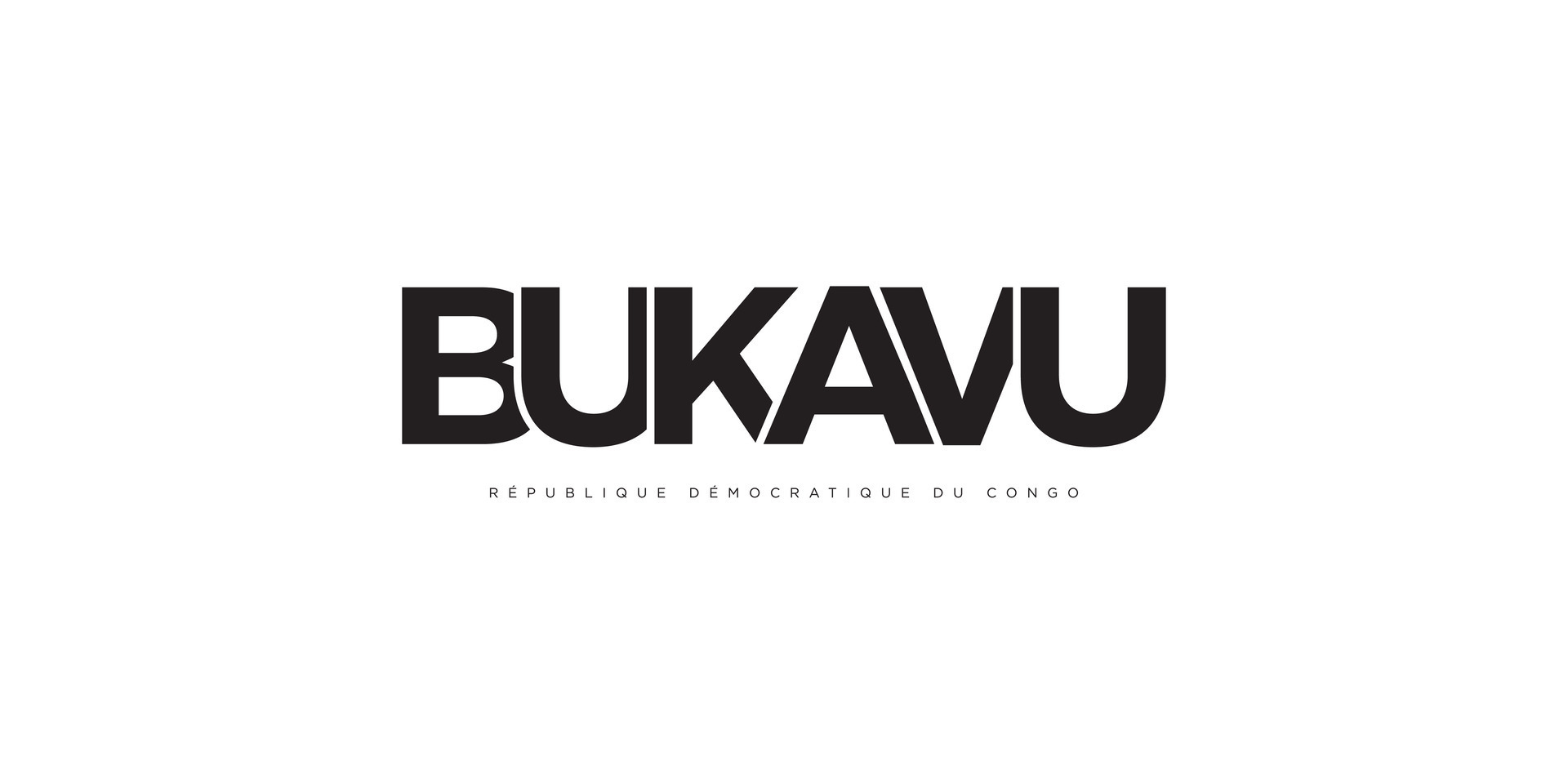 Bukavu In The Congo Emblem The Design Features A Geometric Style Vector Illustration With Bold