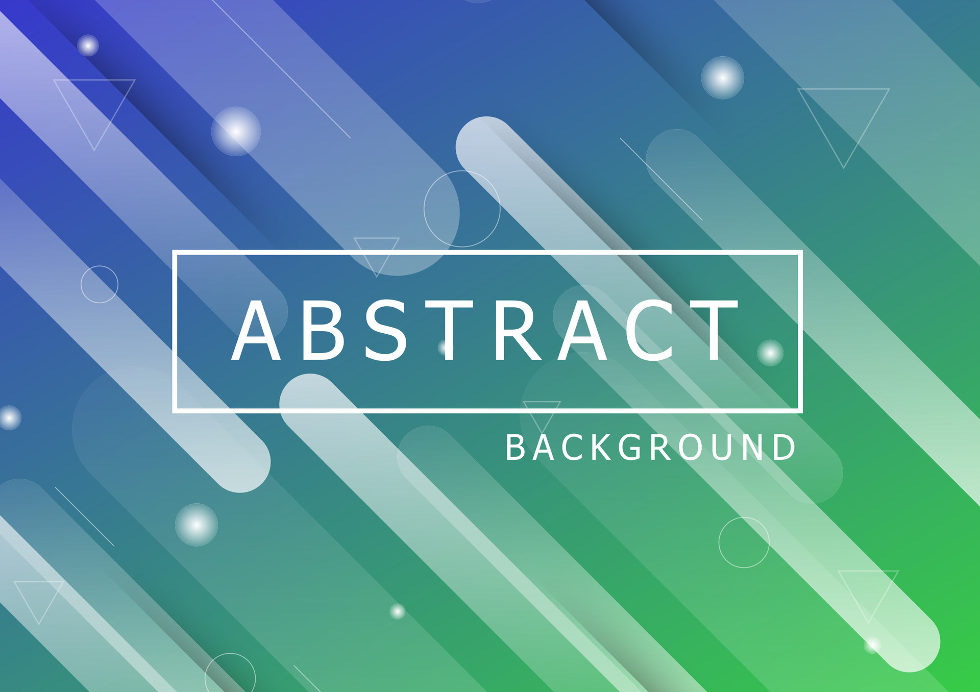 Green And Blue Abstract Geometric Background With Dynamic Shapes