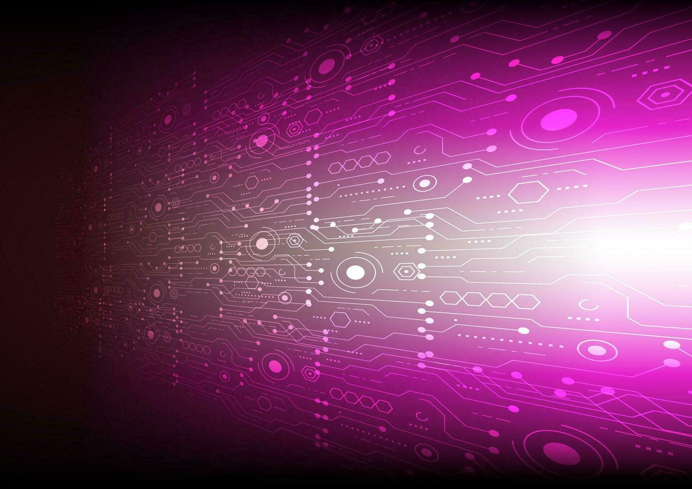 Perspective technology pink background with hi-tech digital data ...