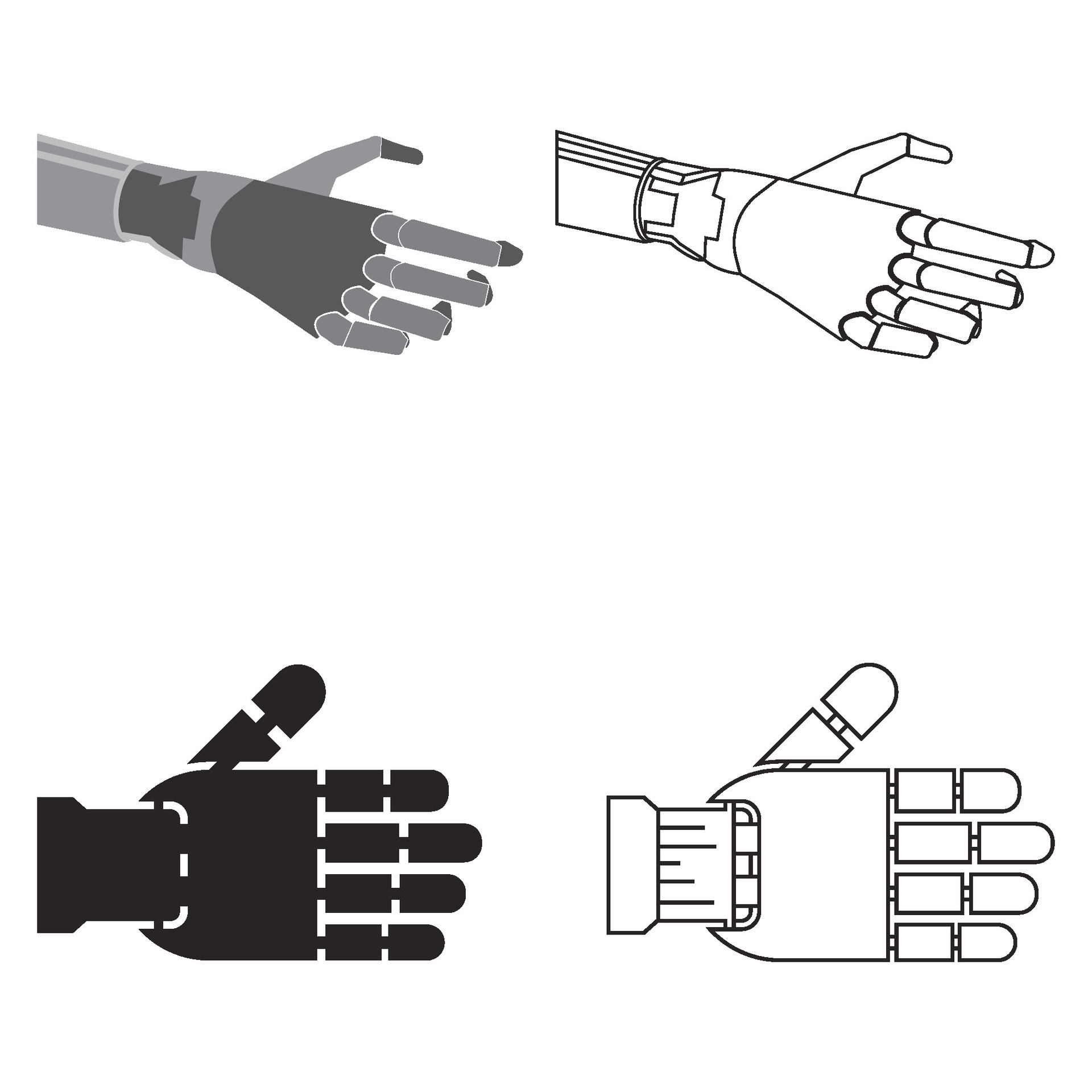 Robot hand icon 25708974 Vector Art at Vecteezy