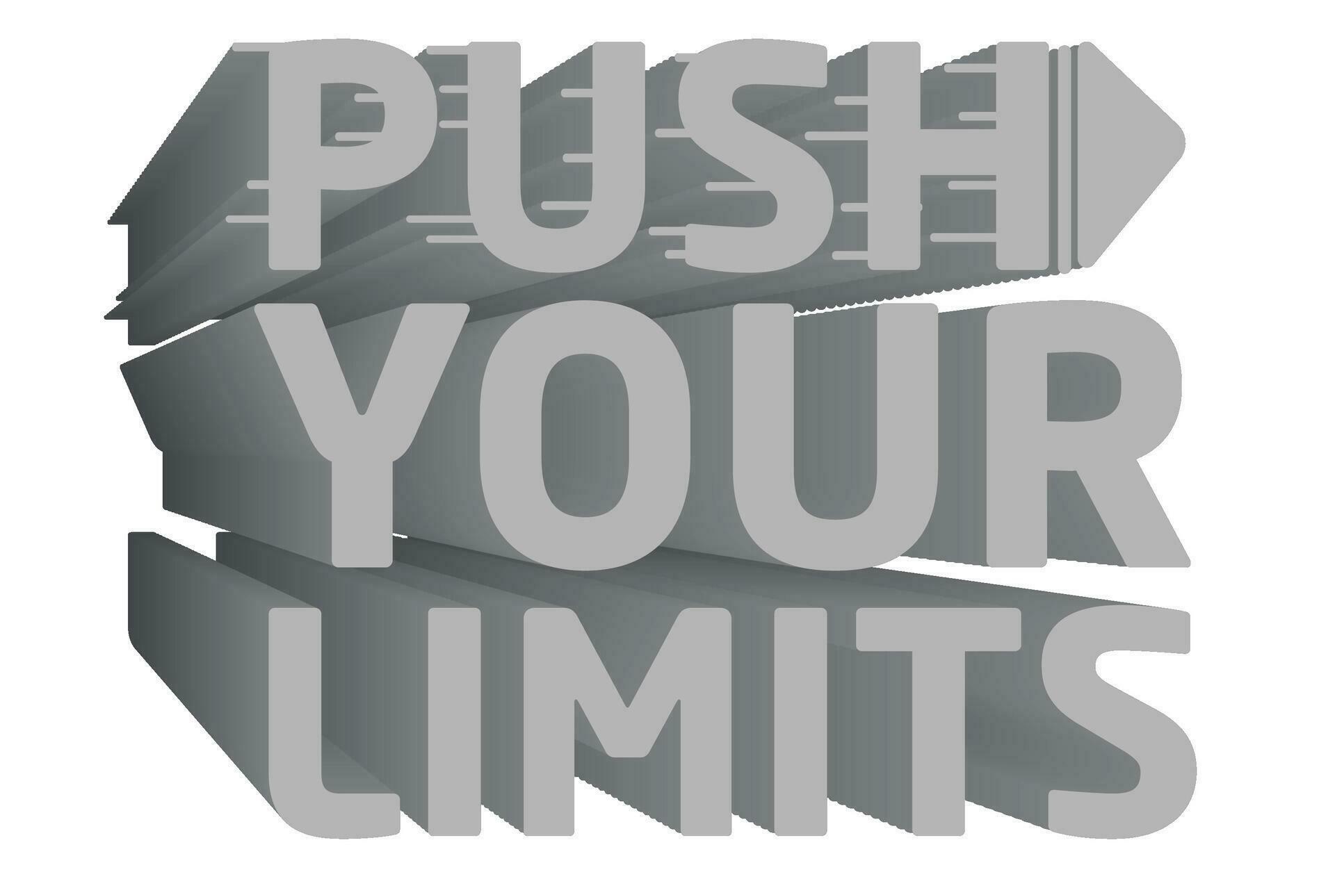 3d Quote About Gym - Push Your Limits 25712492 Vector Art at Vecteezy