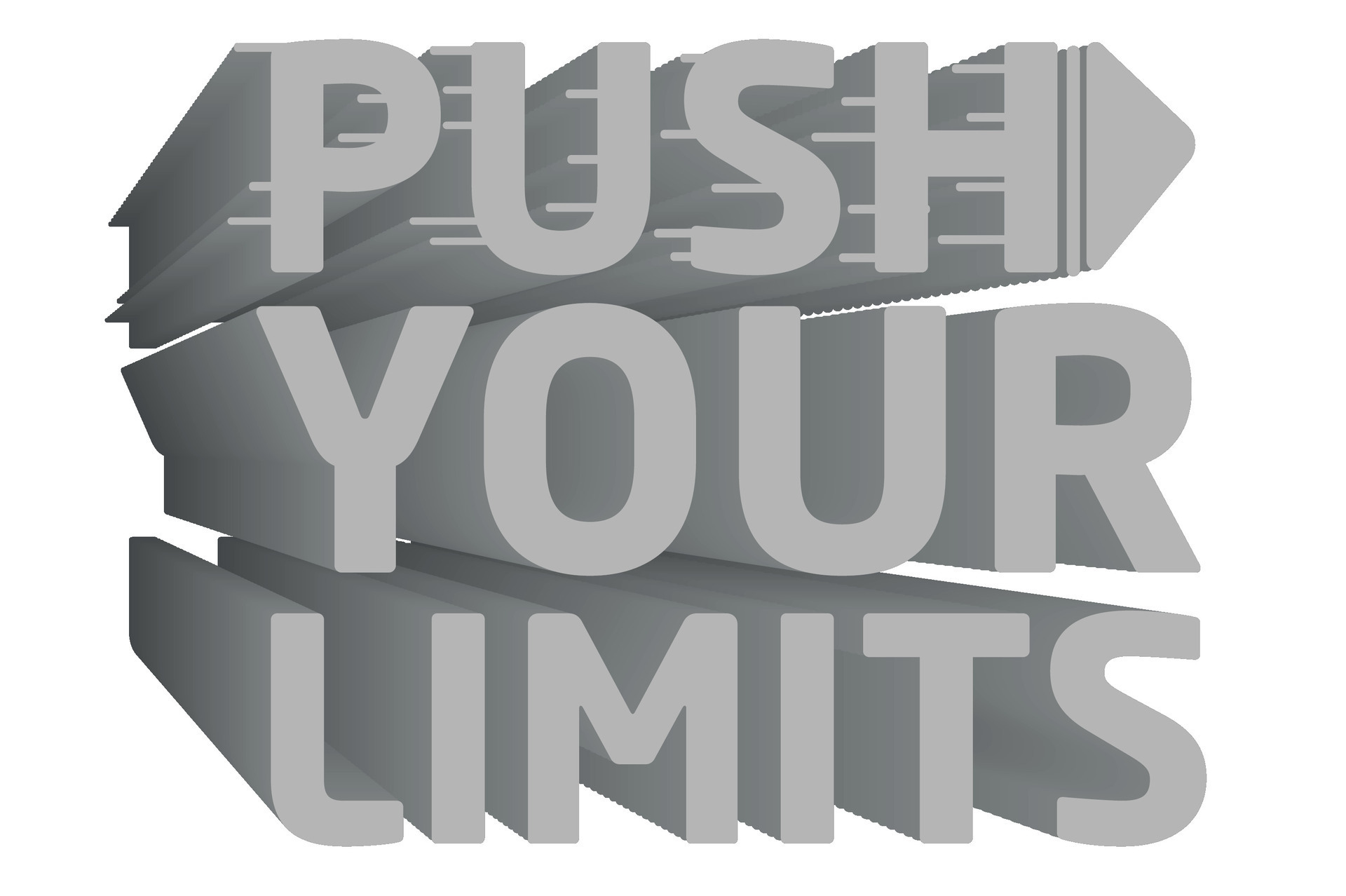 3d Quote About Gym Push Your Limits 25712492 Vector Art At Vecteezy