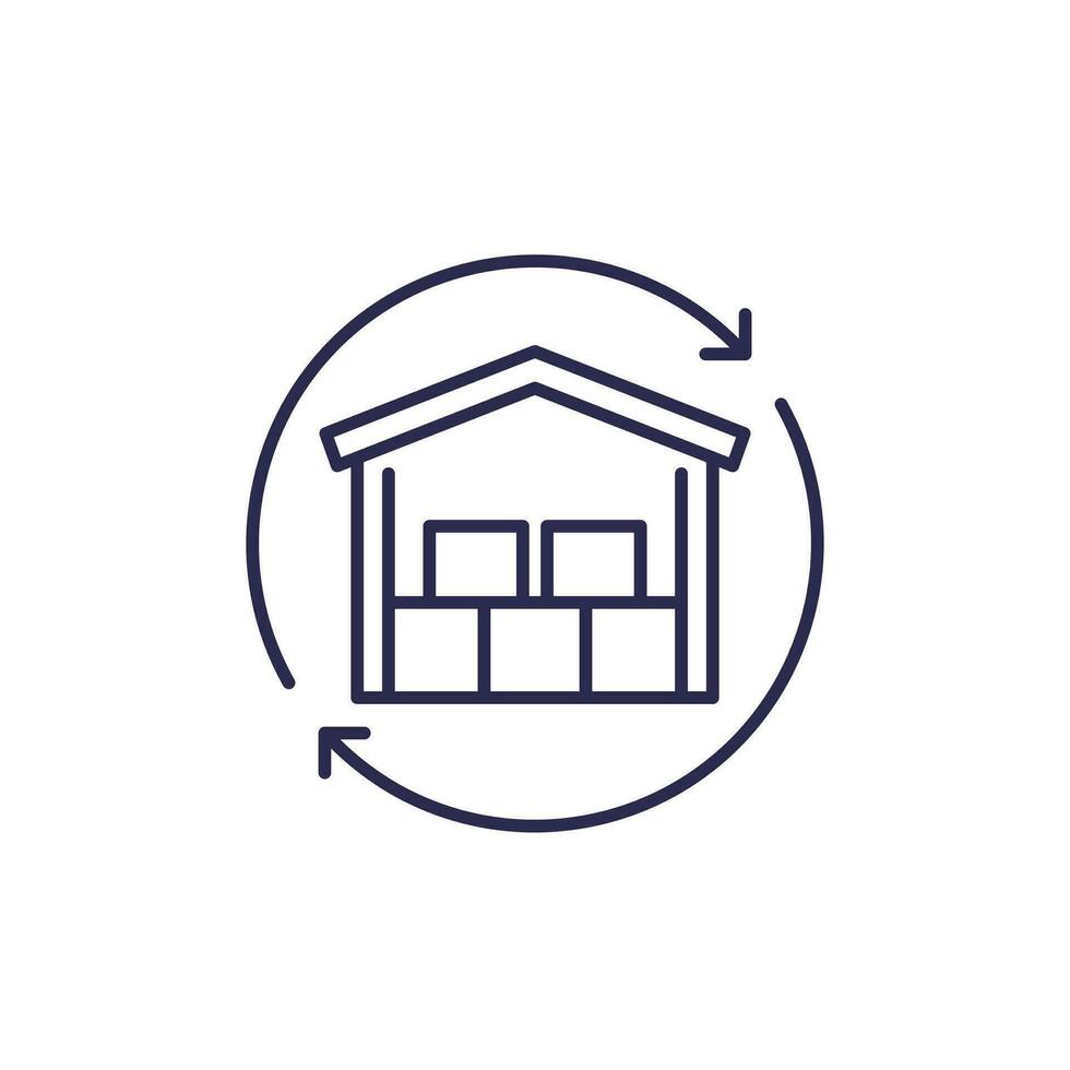 restock line icon with warehouse and arrows 25712638 Vector Art at Vecteezy restock line icon with warehouse and arrows 25712638 Vector Art at Vecteezy