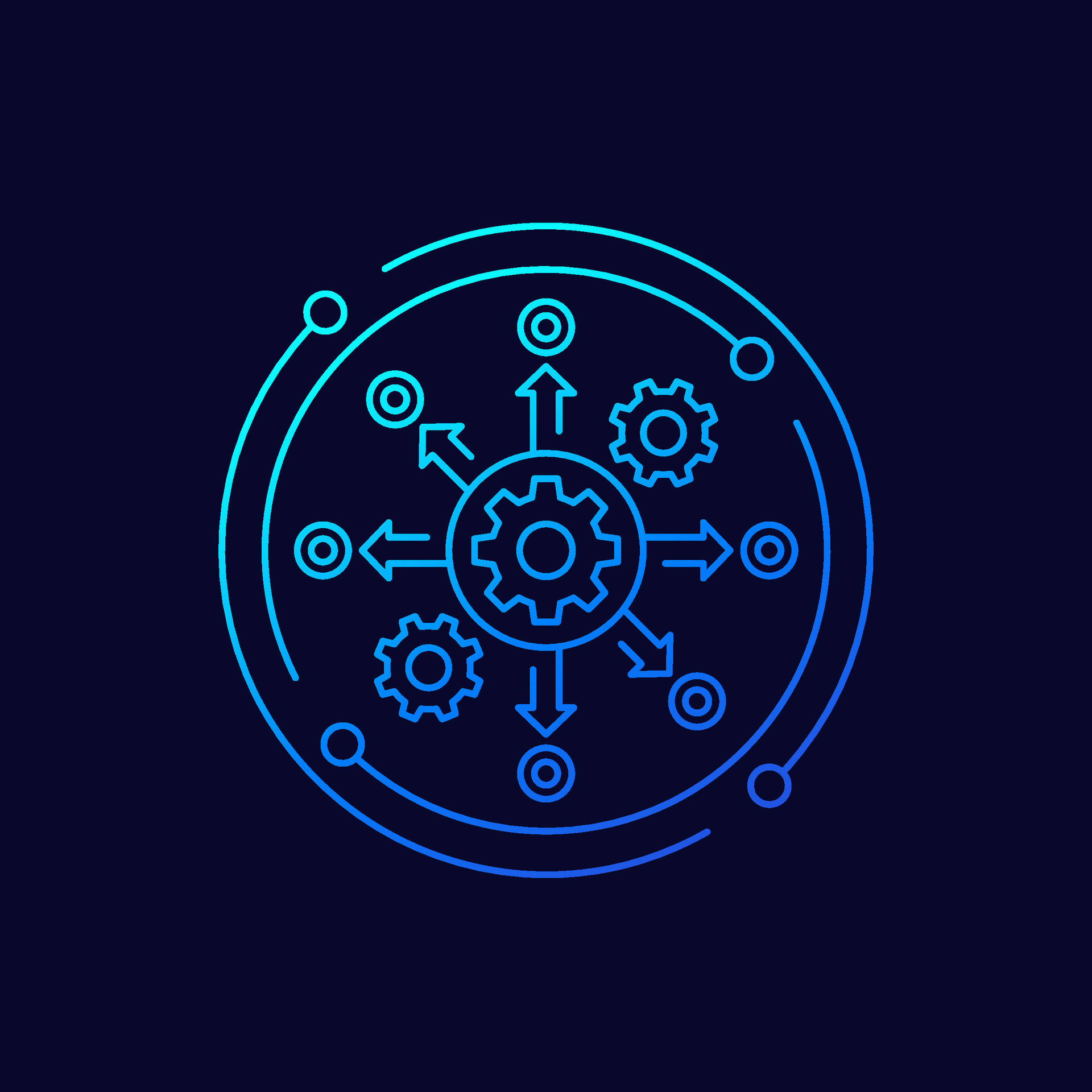 Process Automation Operations Icon Linear Design 25713026 Vector Art