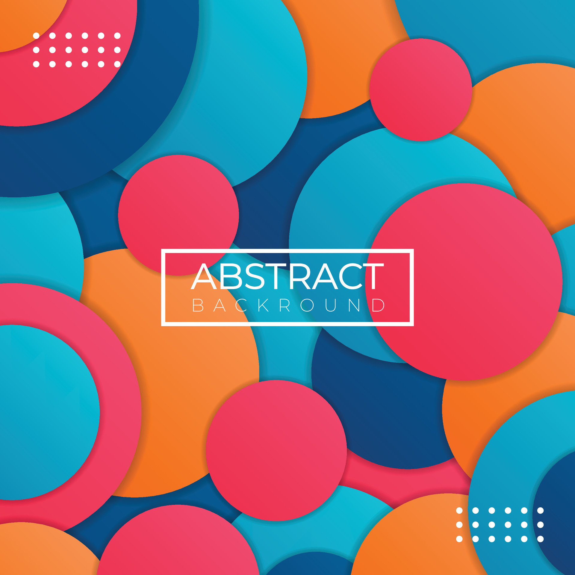 Vector Illustration Of Abstract Colourful Circle Modern Graphic Design Template Overlapping