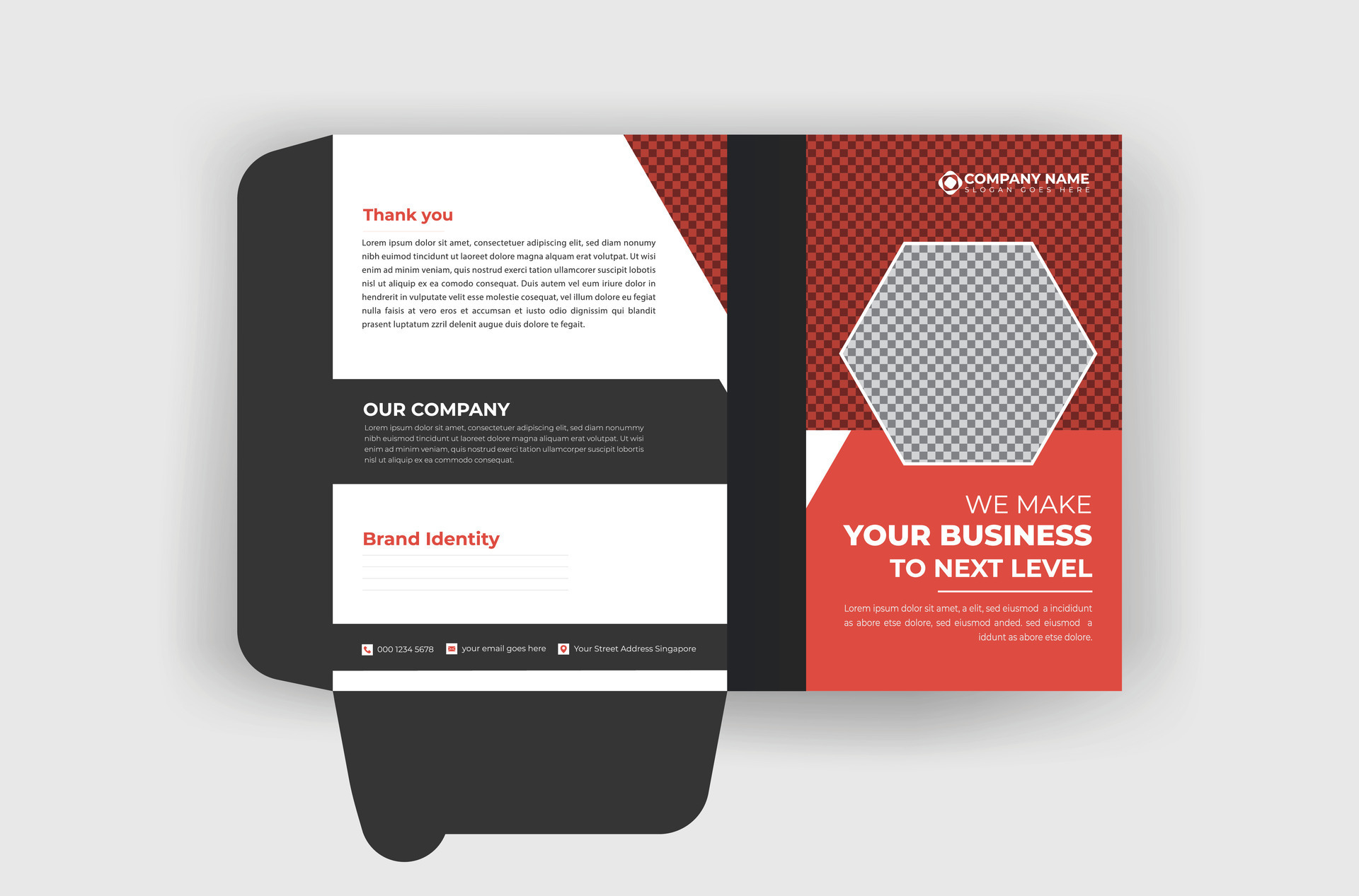 Modern and creative corporate business file folder design template ...