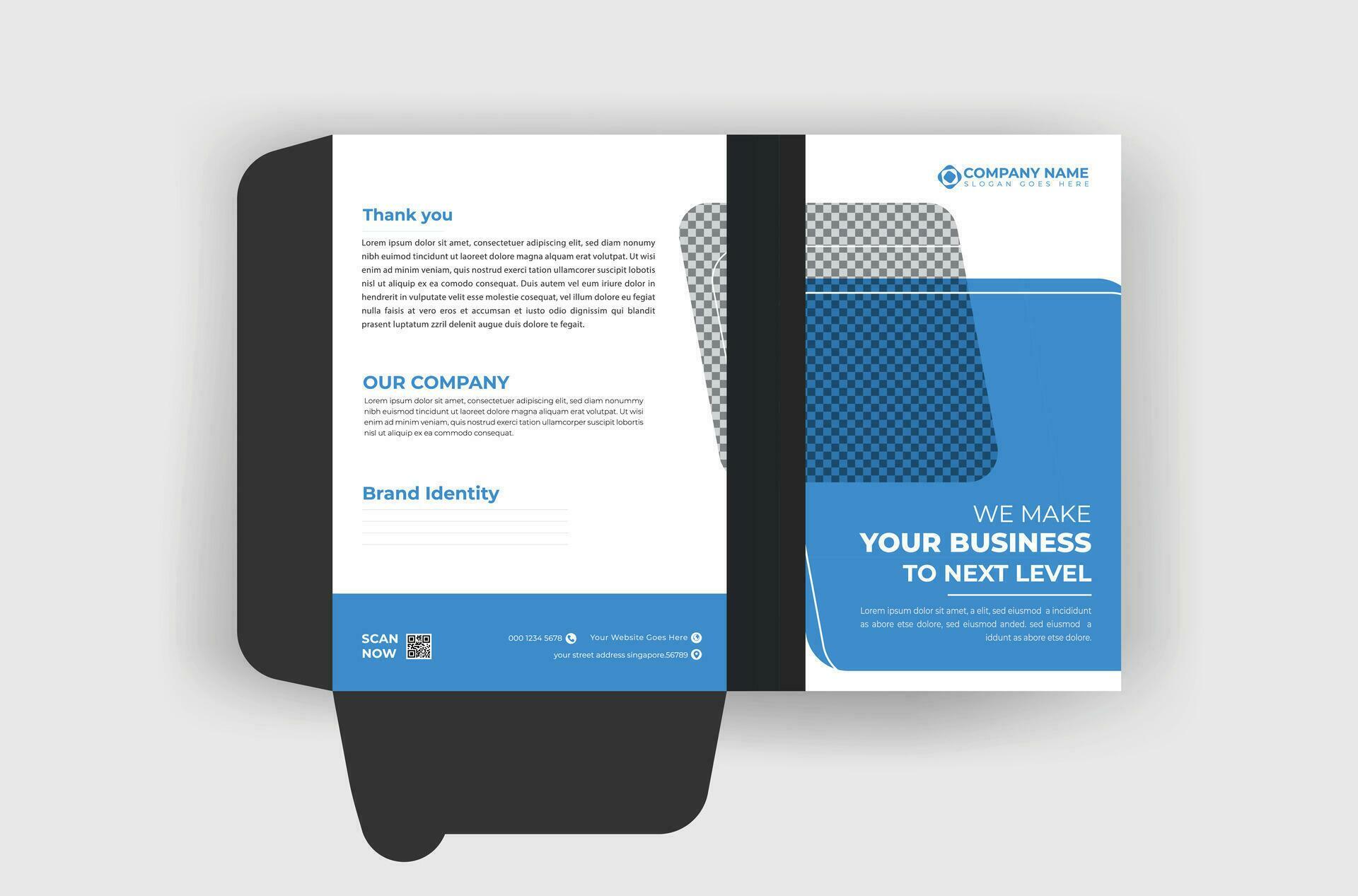 Modern and creative corporate business file folder design template ...