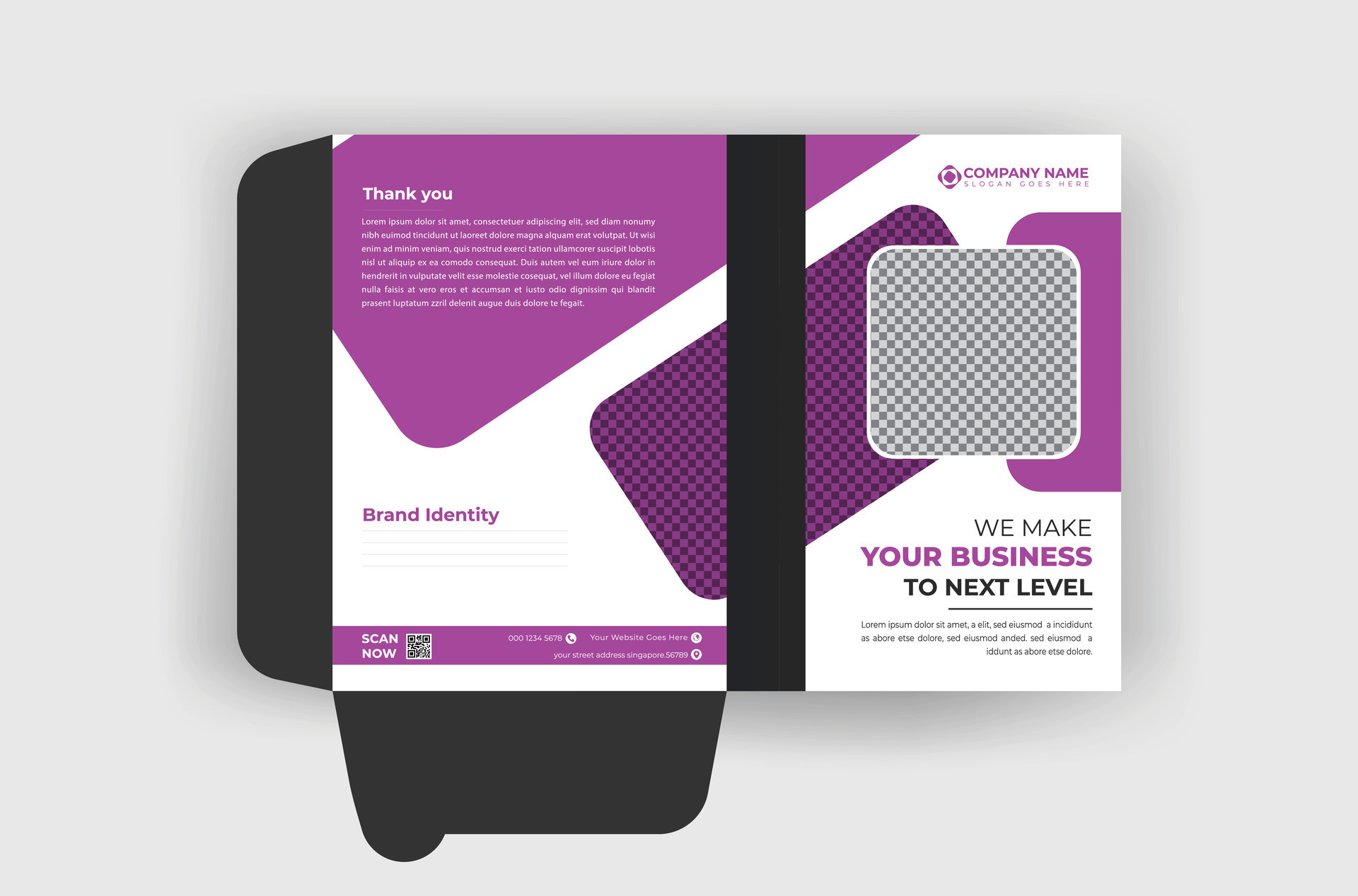 Modern and creative corporate business file folder design template ...