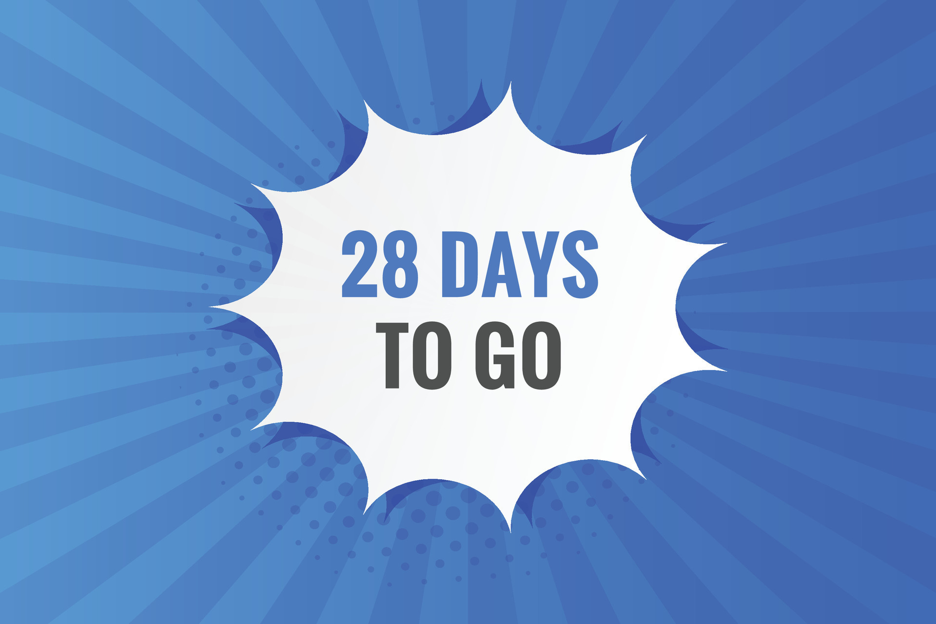28 days to go text web button. Countdown left 28 day to go banner label 25726028 Vector Art at ...
