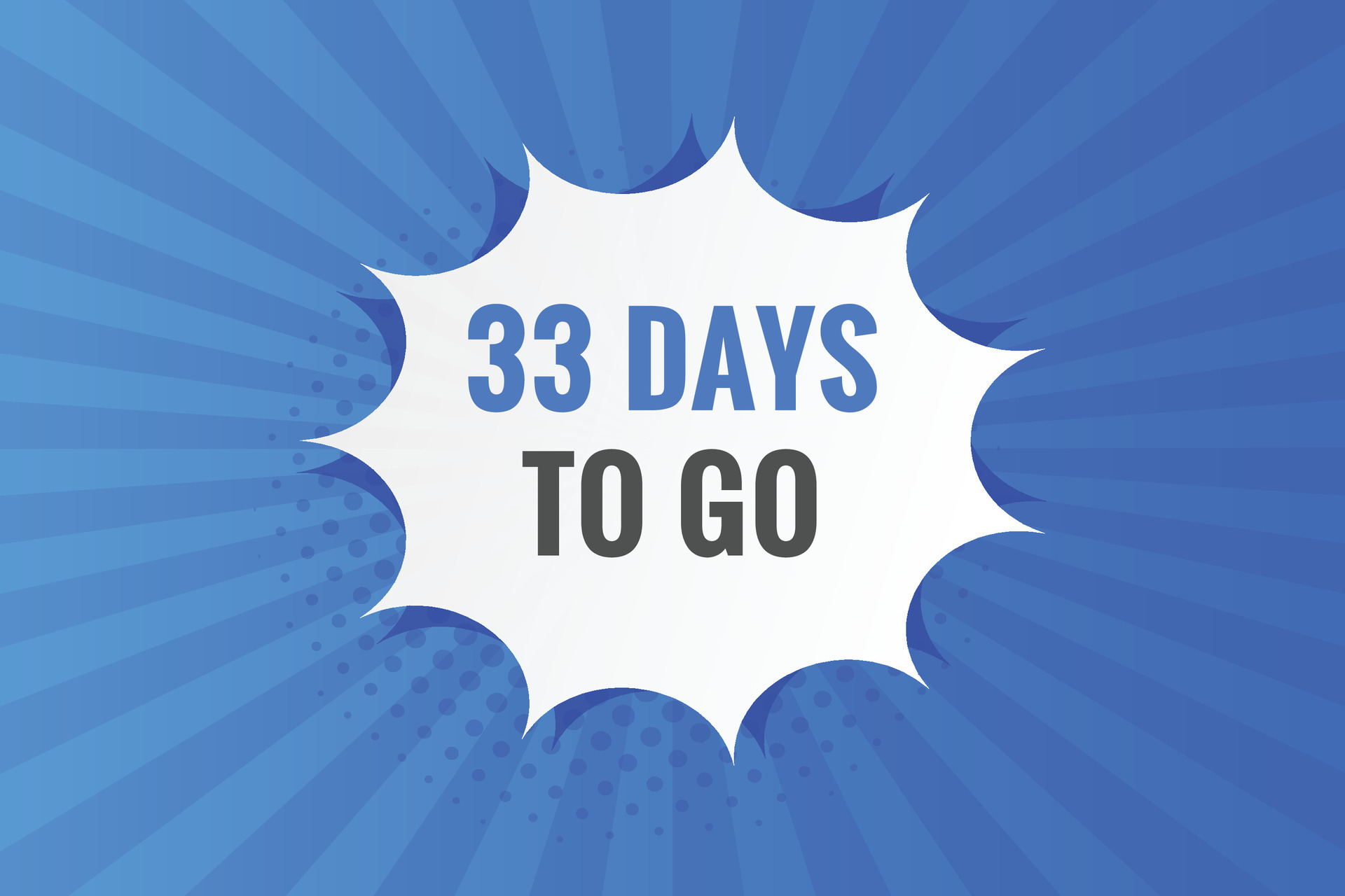 33 days to go text web button. Countdown left 33 day to go banner label ...