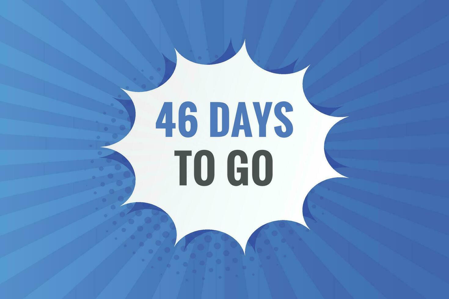 46 days to go countdown template. 46 day Countdown left days banner design 25726493 Vector Art ...