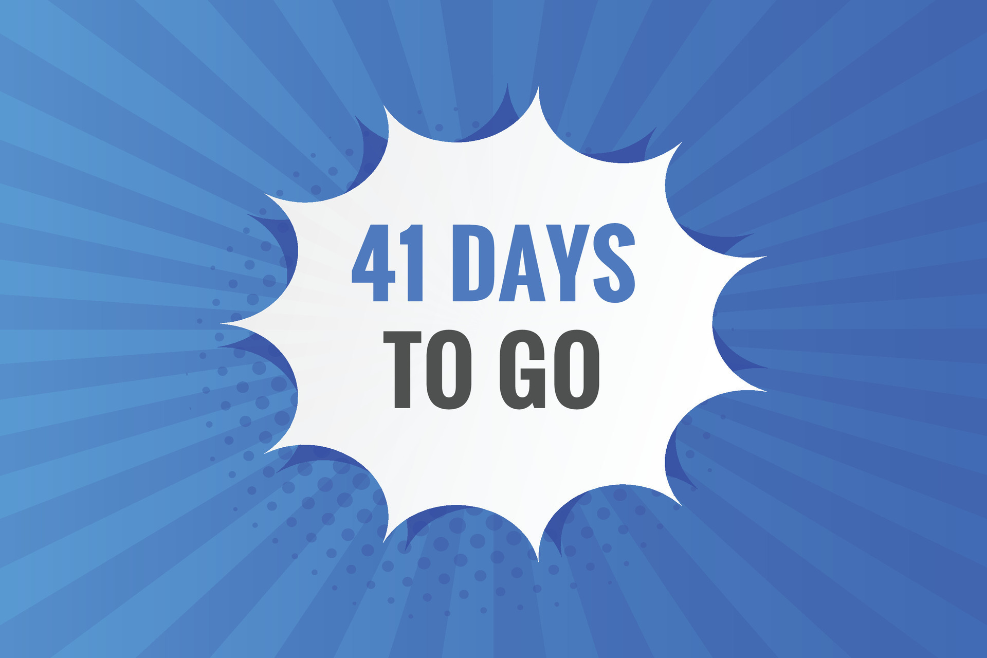 41 days to go countdown template. 41 day Countdown left days banner ...