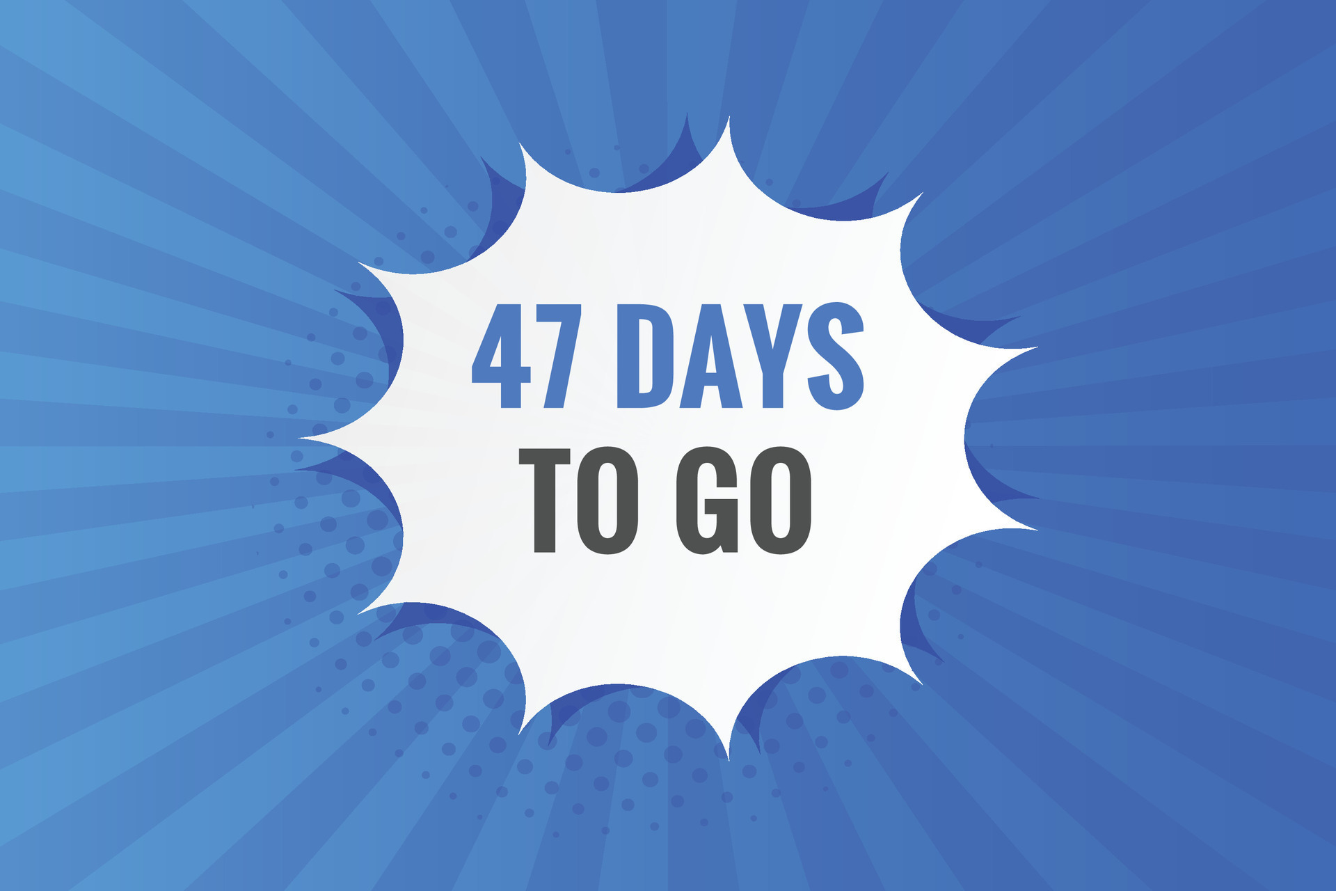 47 days to go countdown template. 47 day Countdown left days banner design 25726529 Vector Art ...