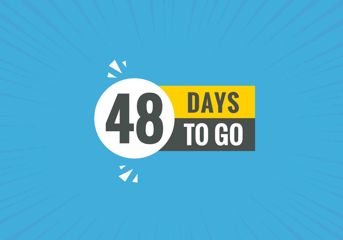 48 days to go countdown template. 48 day Countdown left days banner design 25726553 Vector Art ...