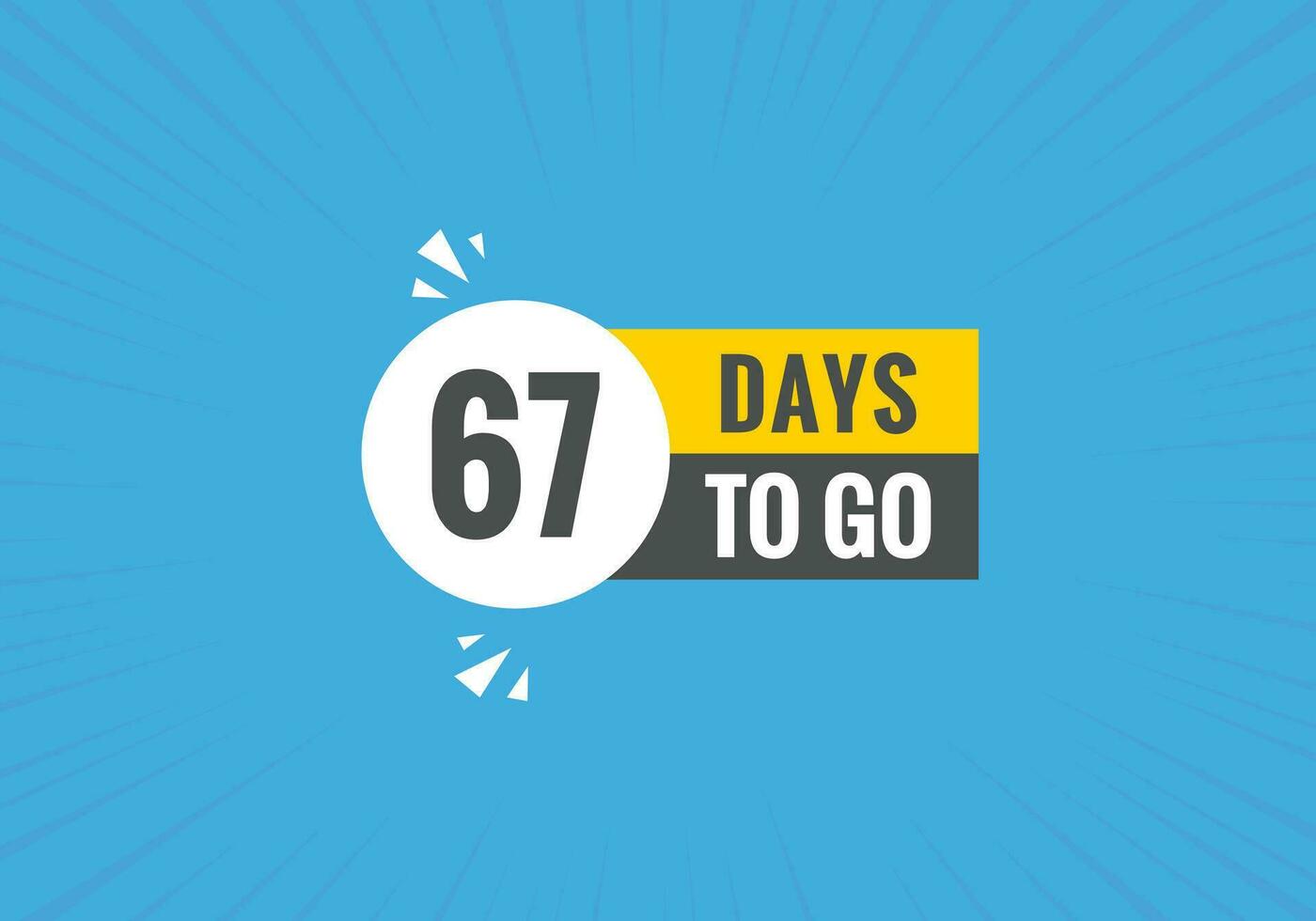 67 days to go countdown template. 67 day Countdown left days banner design 25726660 Vector Art ...