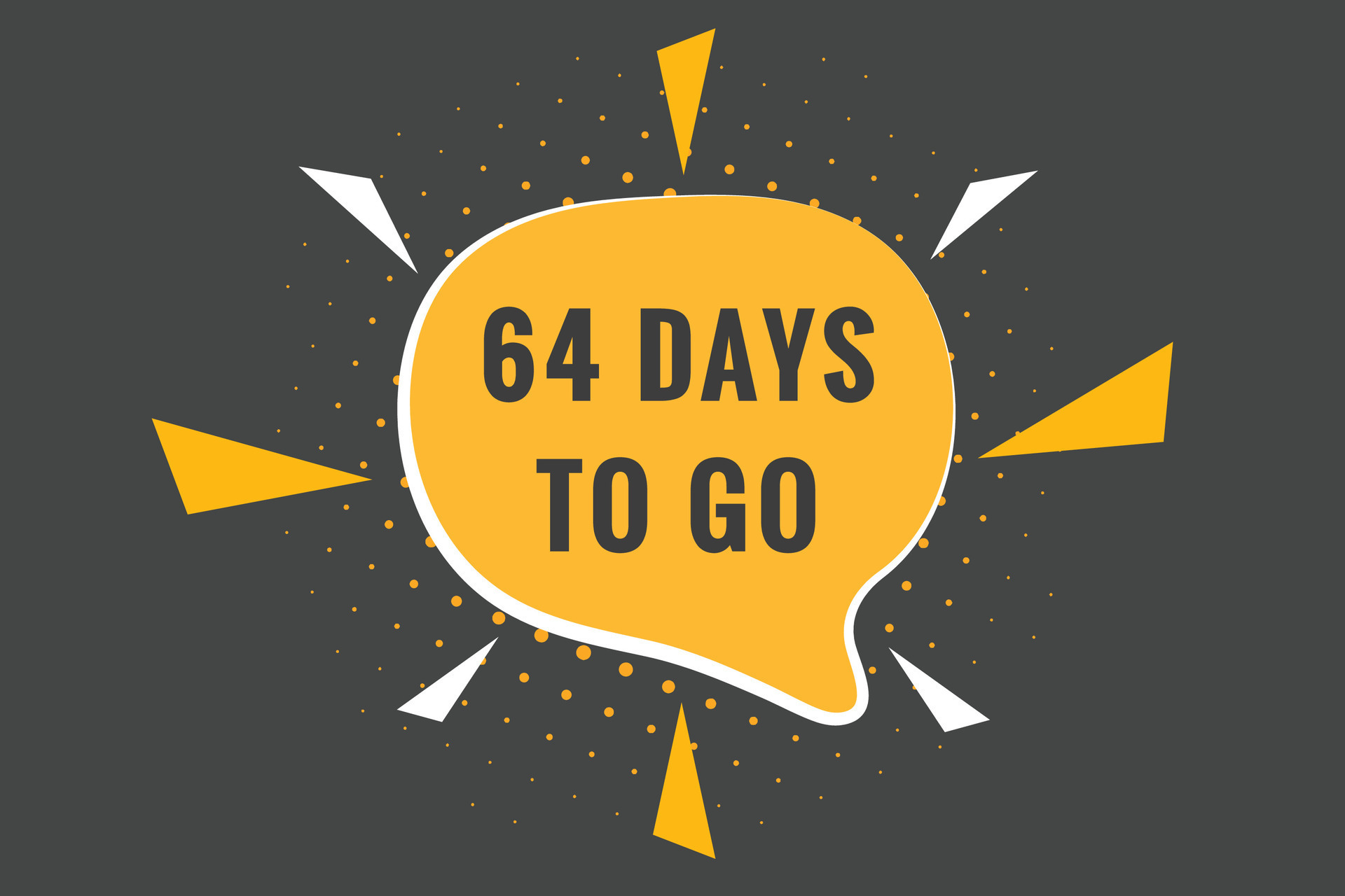 64 days to go countdown template. 64 day Countdown left days banner ...