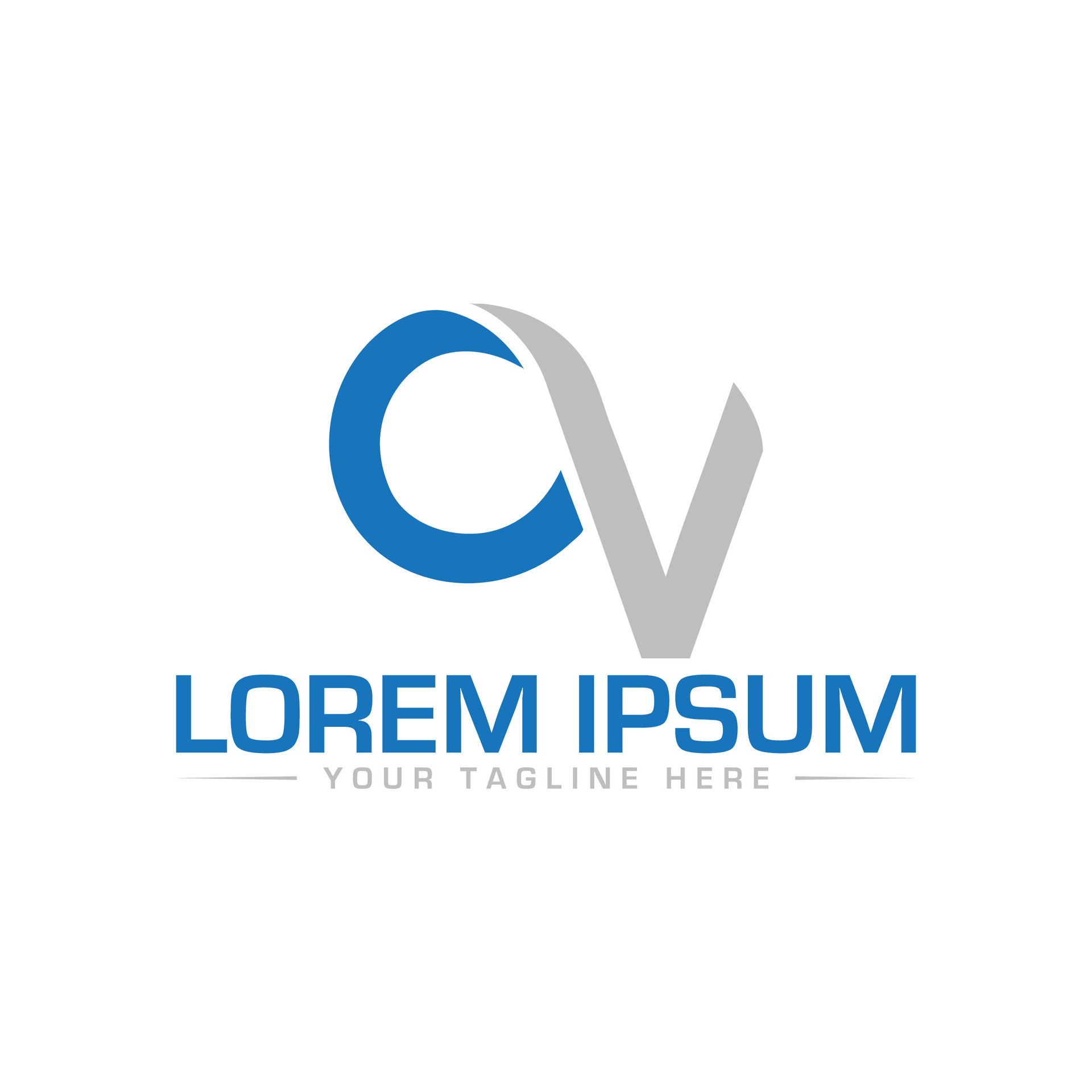 CV letra logo diseño creativo logo diseño 25727671 Vector en Vecteezy