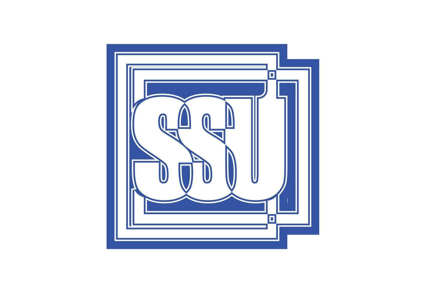 SSU letter logo and icon design template 25728985 Vector Art at Vecteezy