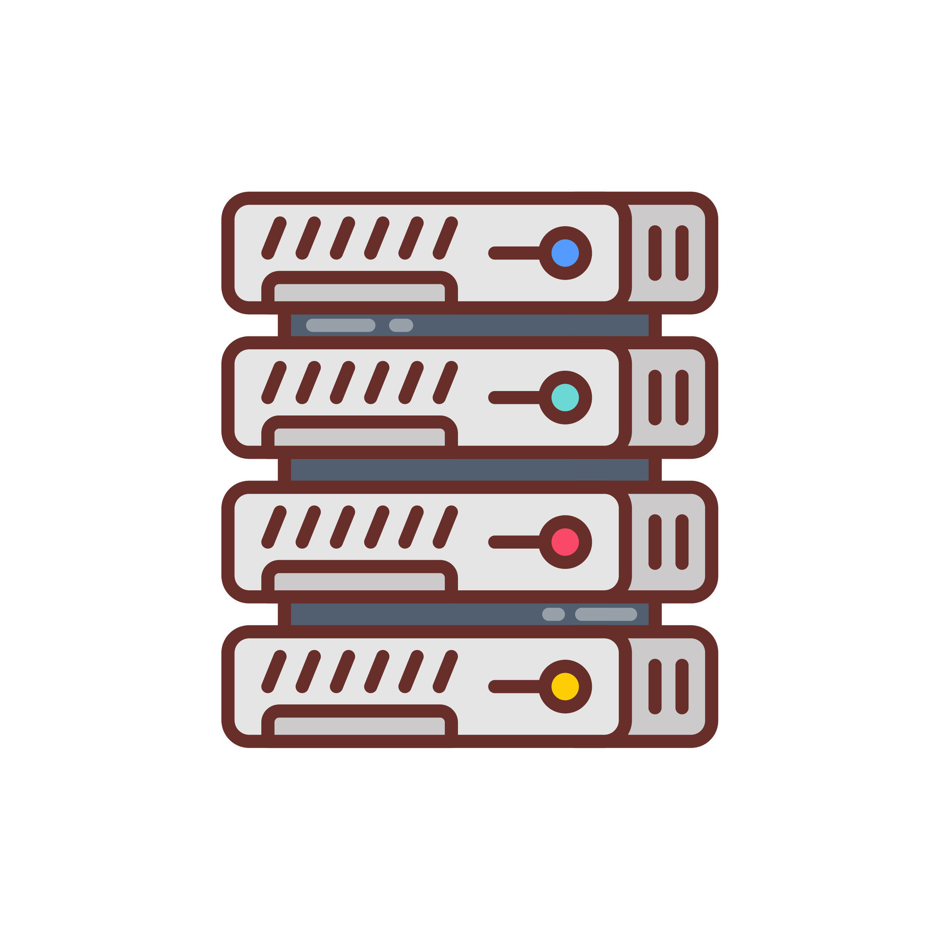 Server Storage Icon In Vector Illustration 25729586 Vector Art At Vecteezy