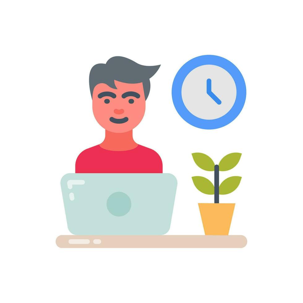 Flexible Working Hours icon in vector. Illustration 25729649 Vector Art ... Flexible Working Hours icon in vector. Illustration 25729649 Vector Art ...