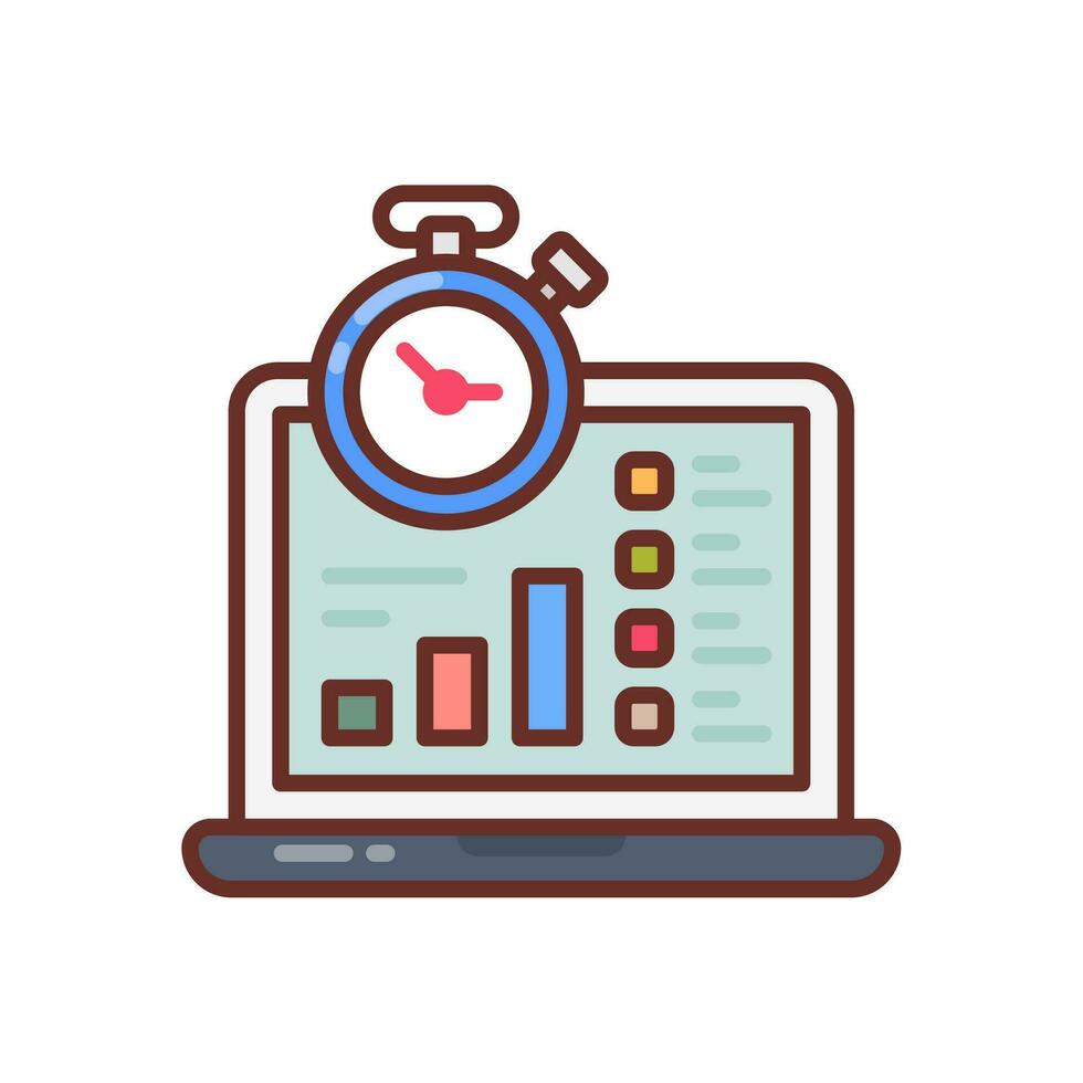 Project Tracking Icon In Vector Illustration 25729764 Vector Art At