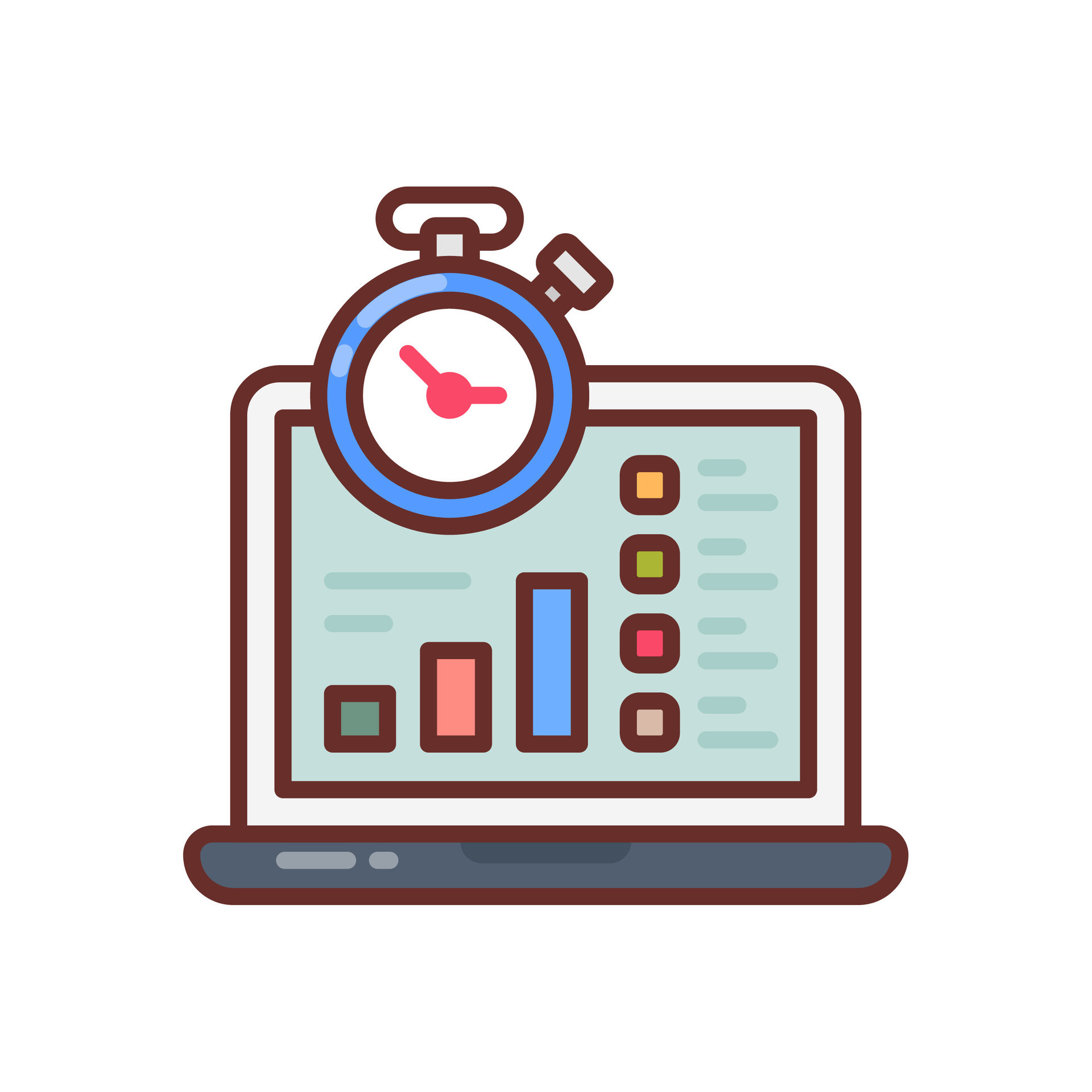 Project Tracking icon in vector. Illustration 25729764 Vector Art at ...