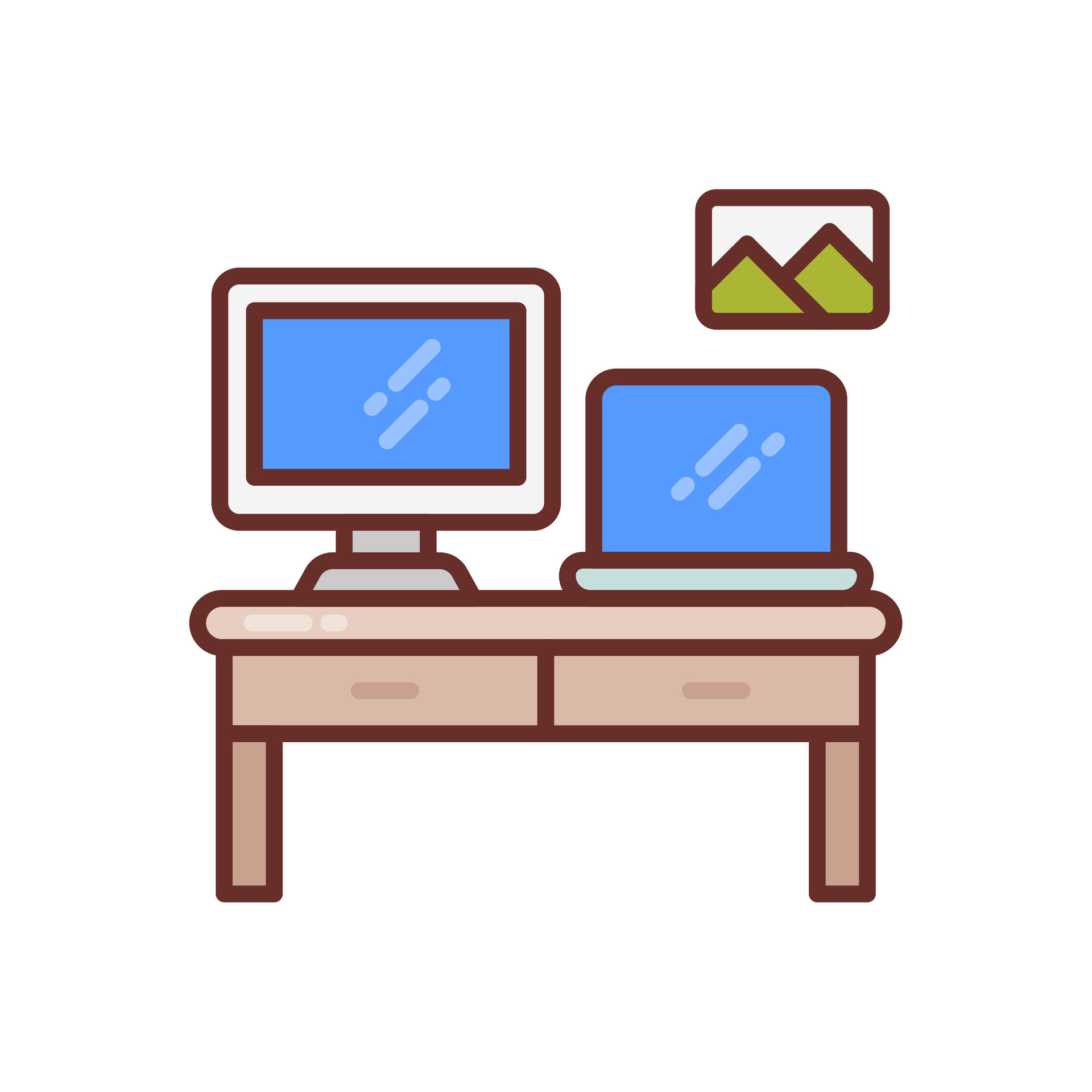 Multiple Devices icon in vector. Illustration 25729820 Vector Art at ...