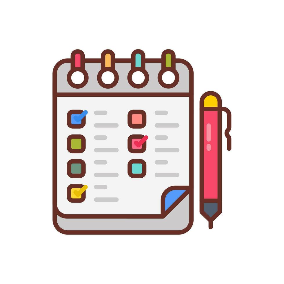 Daily Checklist icon in vector. Illustration 25729950 Vector Art at ...