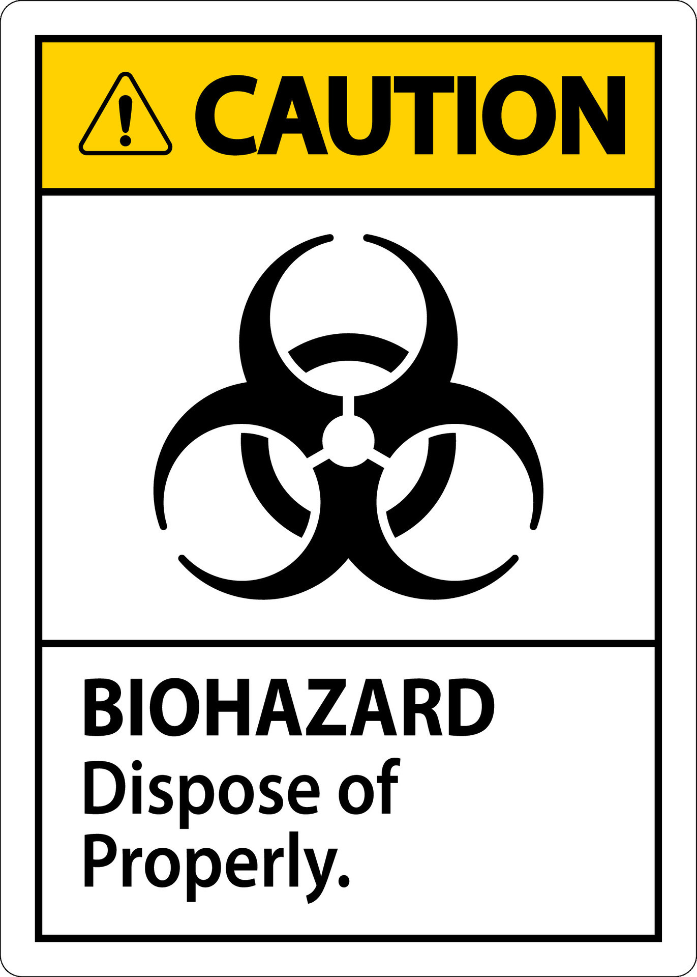 Biohazard Caution Label Biohazard Dispose Of Properly 25732150 Vector ... Biohazard Caution Label Biohazard Dispose Of Properly 25732150 Vector ...
