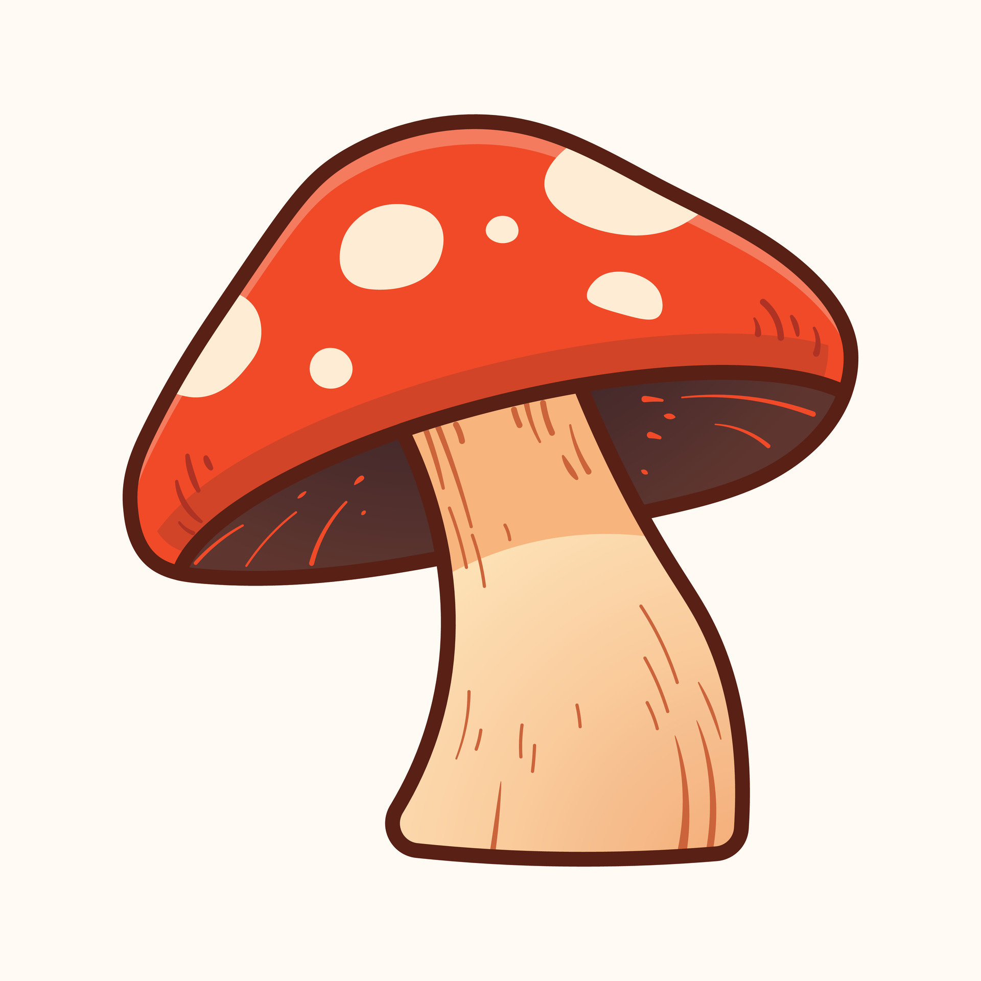 Mushroom Cartoon Vector Illustration 25732388 Vector Art At Vecteezy