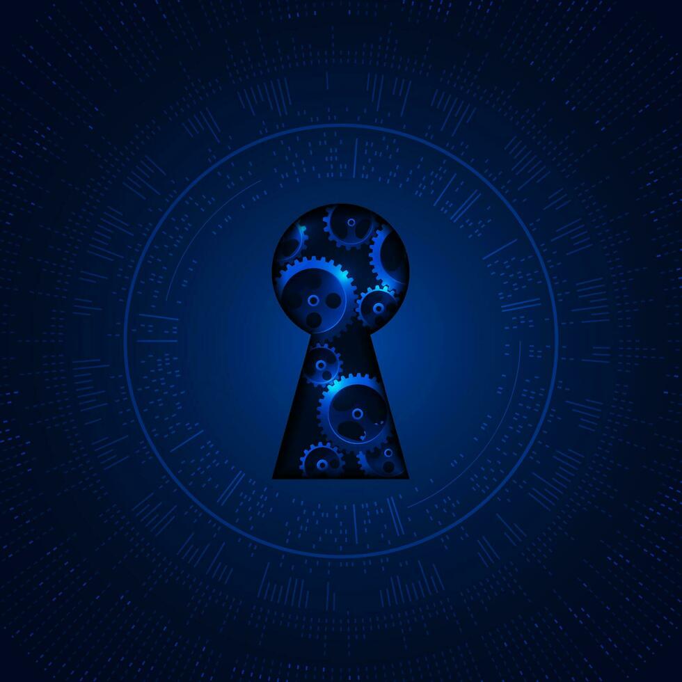 Abstract Circuit Technology Background With Digital Data Connection