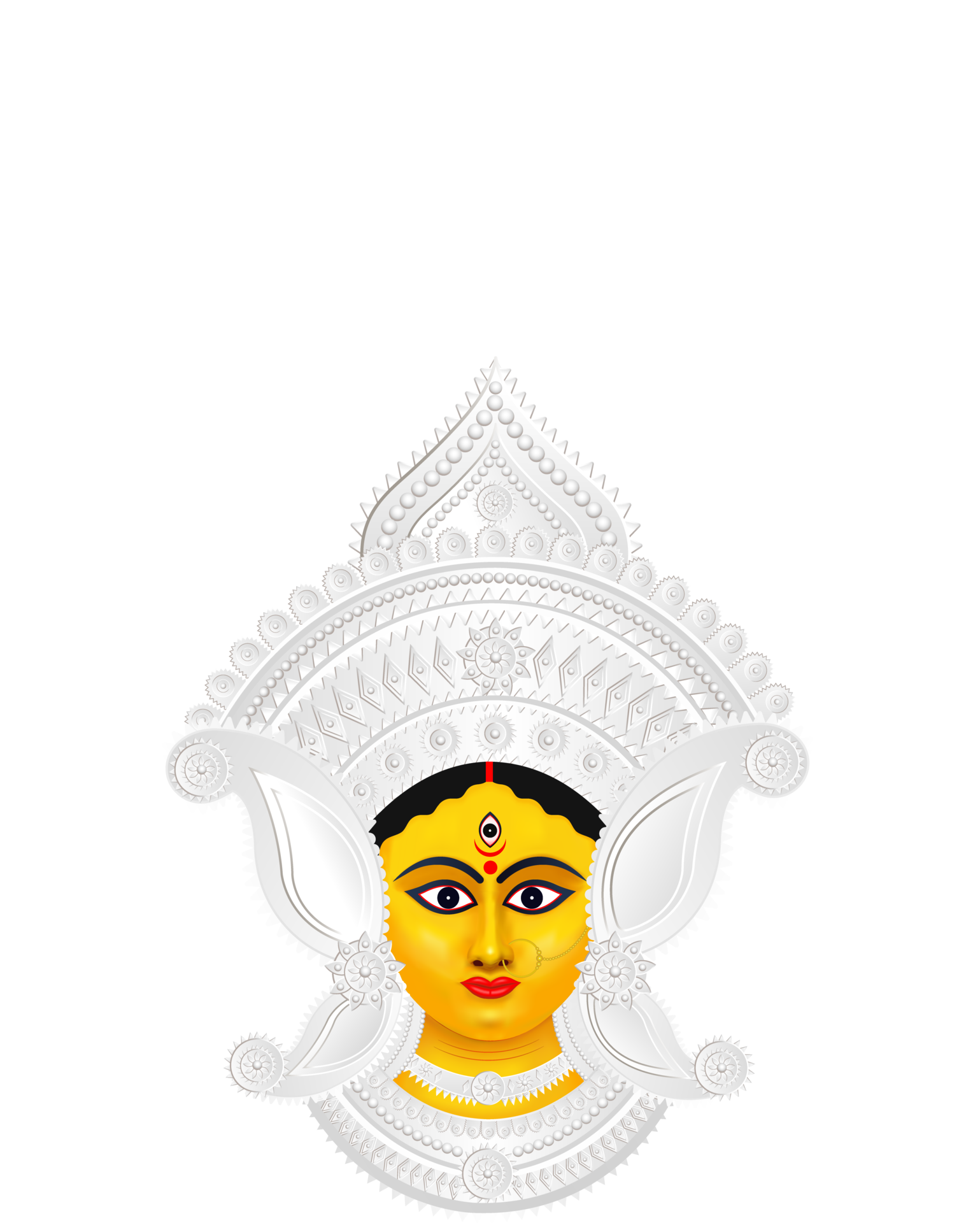 Durga puja decorativo elemento 25734125 PNG