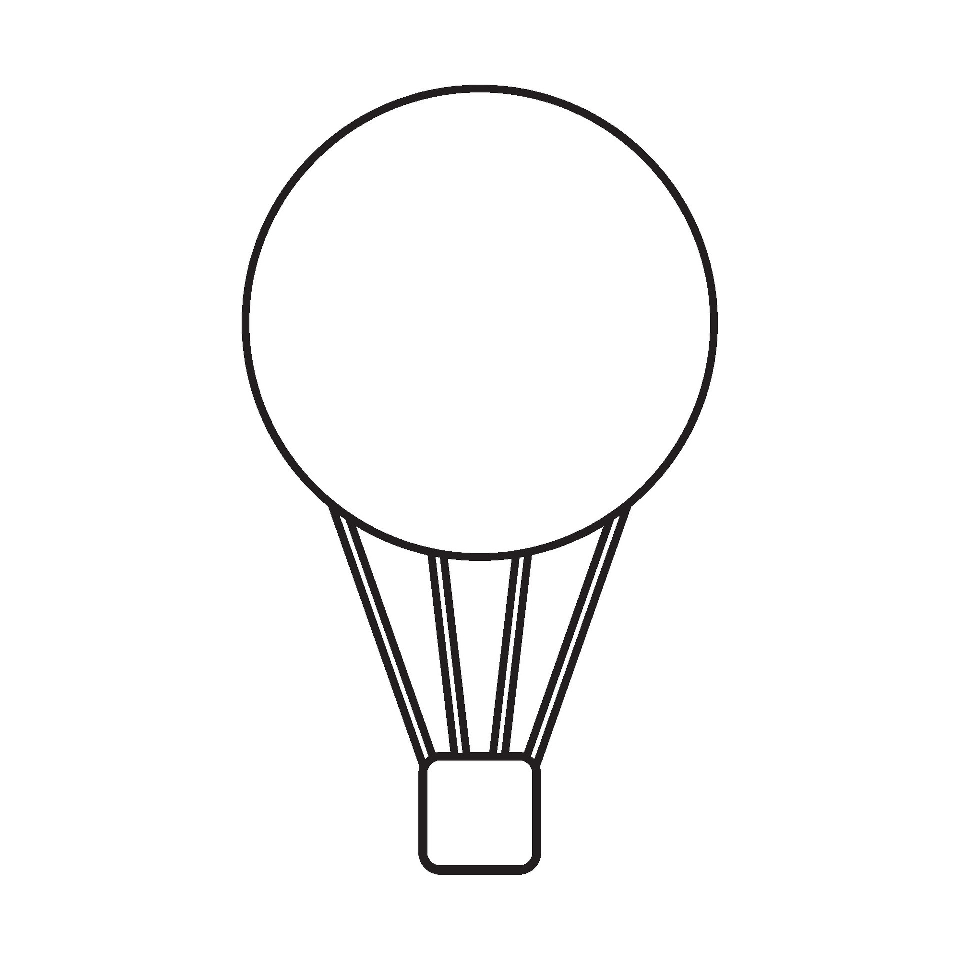 Hot Air Balloon Icon Vector 25734682 Vector Art At Vecteezy