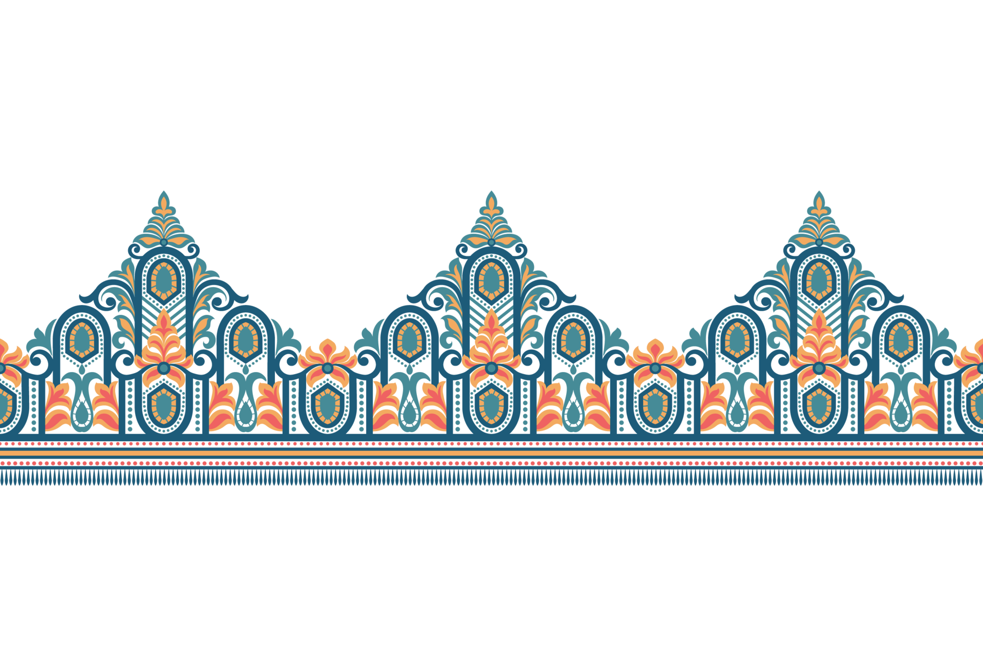 Vector floral elements. Seamless pattern for frames and borders. Used ...