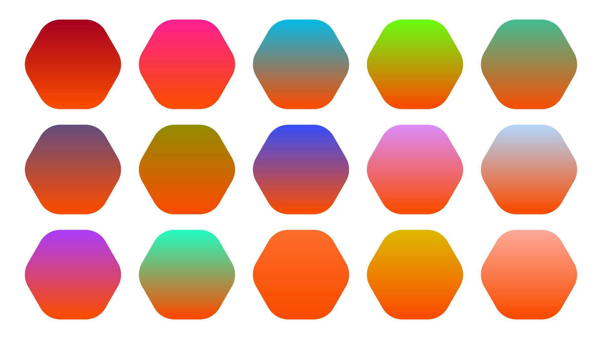 Colorful Tangelo Color Shade Linear Gradient Palette Swatches Web Kit