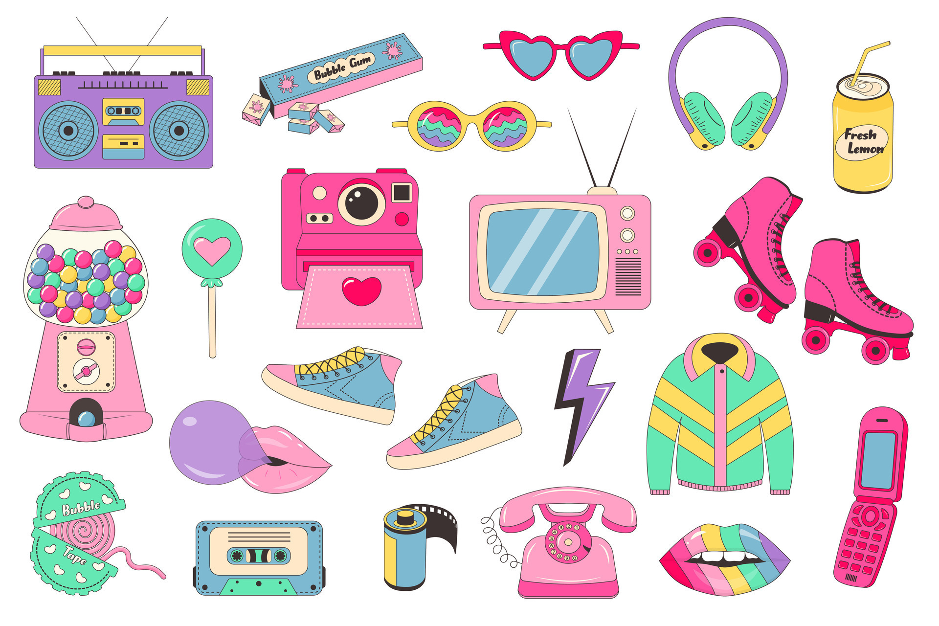 80s Fashion Clipart