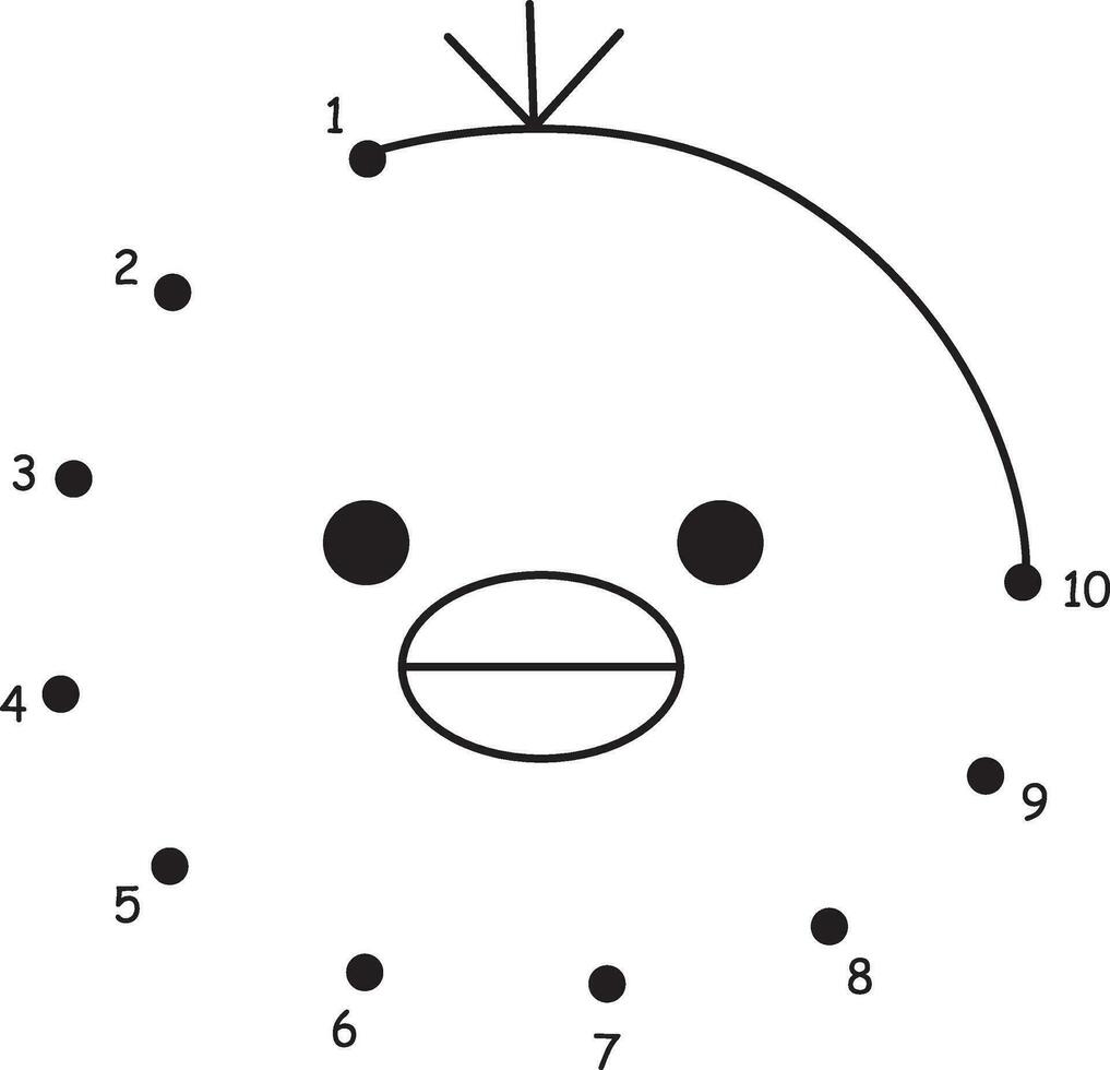 Chick Ocean Animals Dot to Dot Skip Counting cartoon doodle kawaii ...