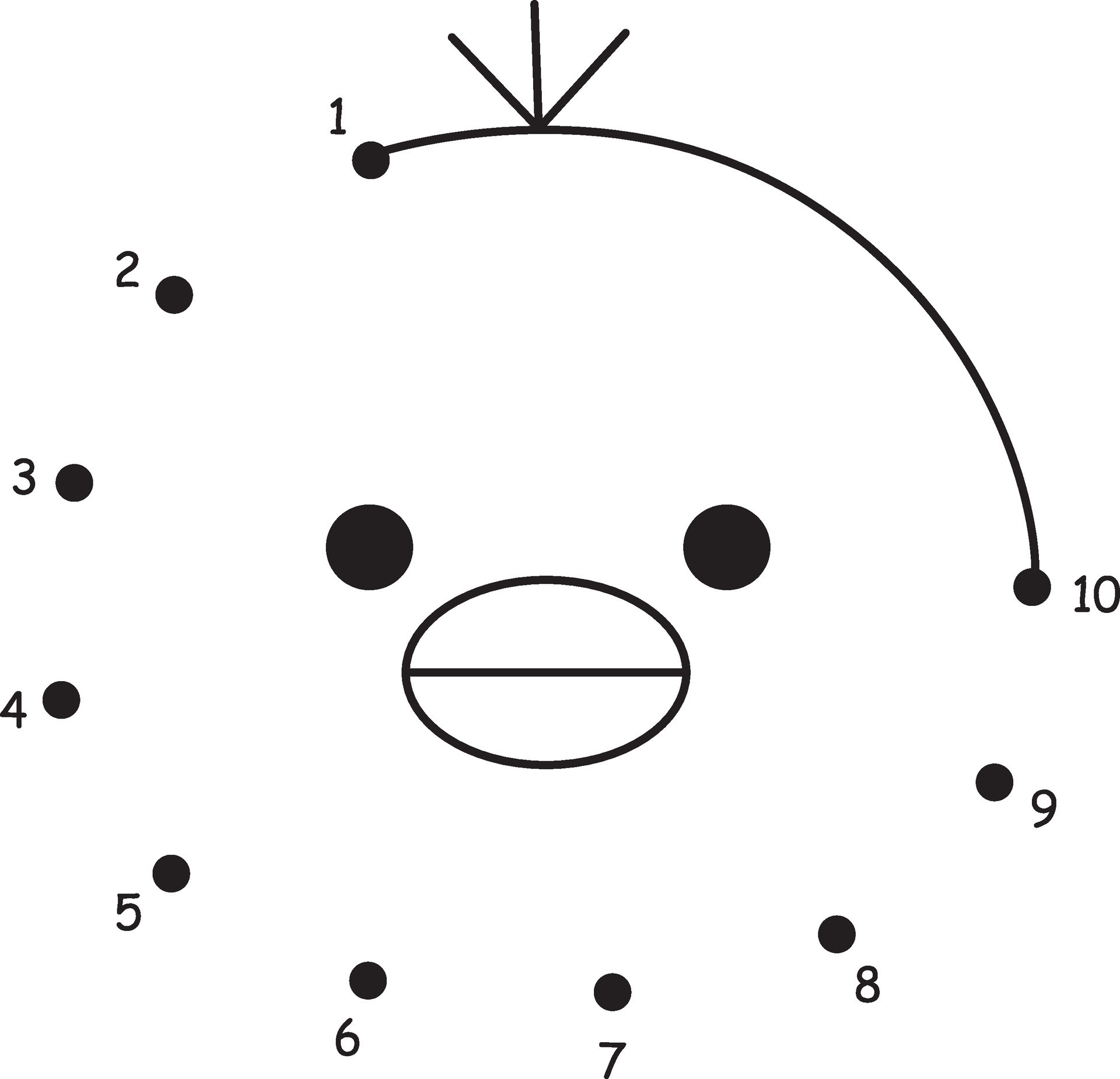 Chick Ocean Animals Dot to Dot Skip Counting cartoon doodle kawaii ...