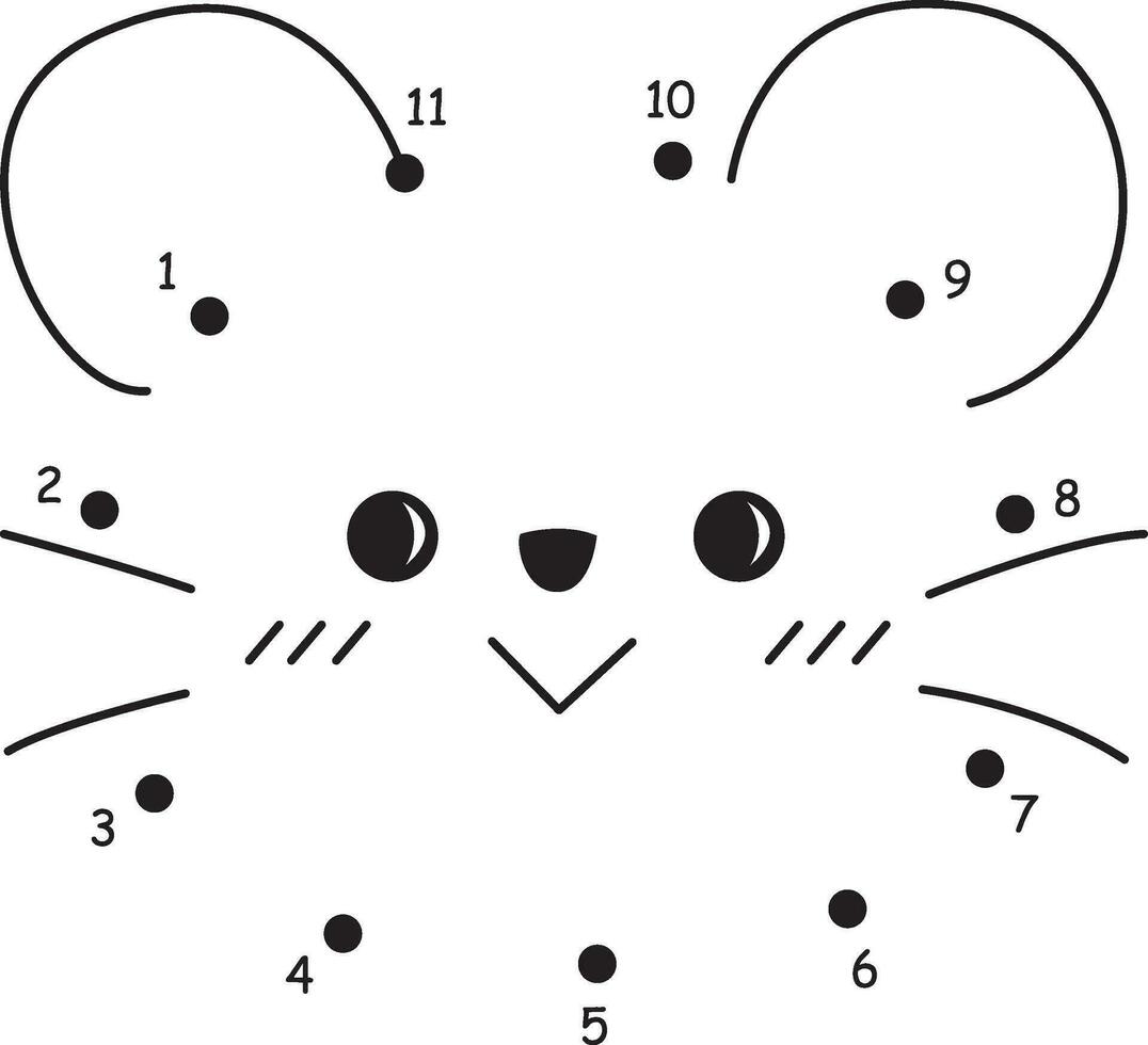 Rat Ocean Animals Dot to Dot Skip Counting cartoon doodle kawaii anime ...