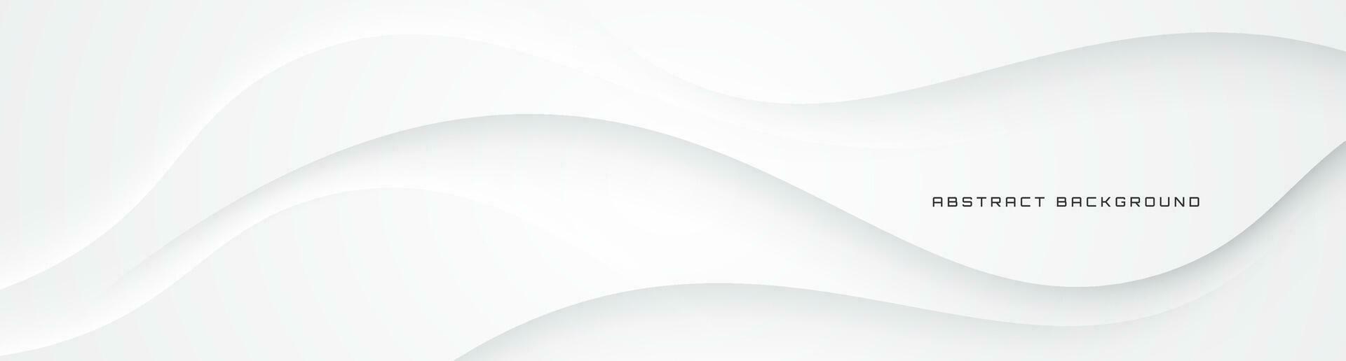 3D white geometric abstract background overlap layer on bright space ...