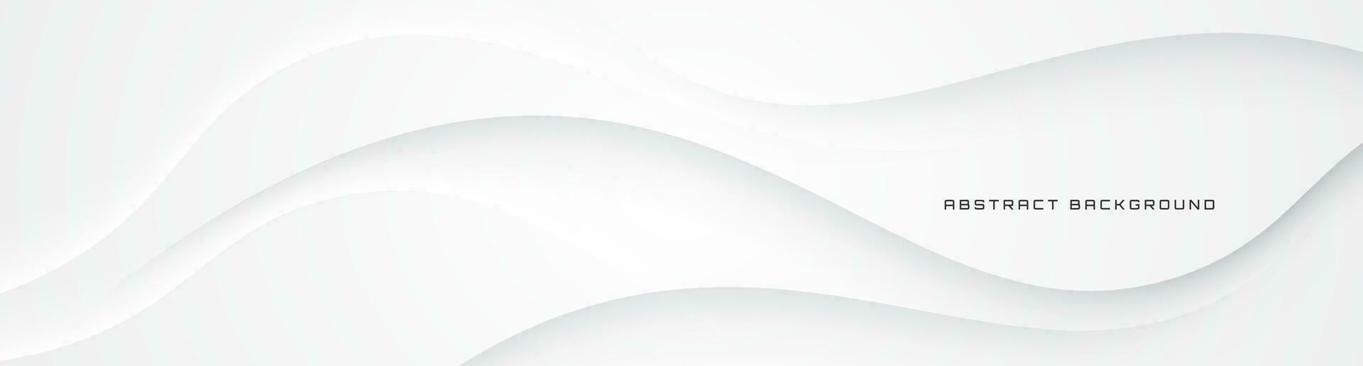 3D white geometric abstract background overlap layer on bright space ...