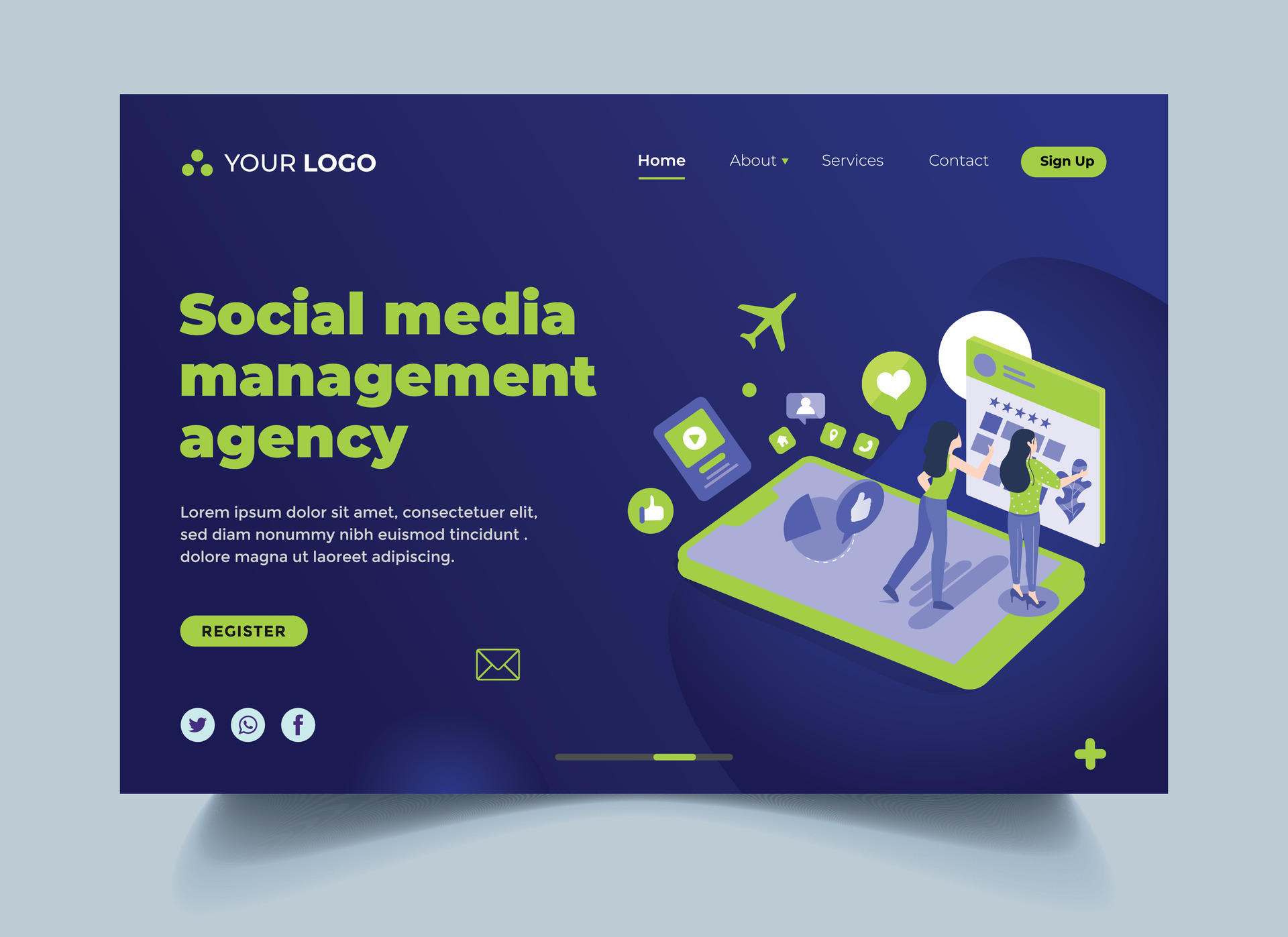 Social media landing page template 25742030 Vector Art at Vecteezy Social media landing page template 25742030 Vector Art at Vecteezy
