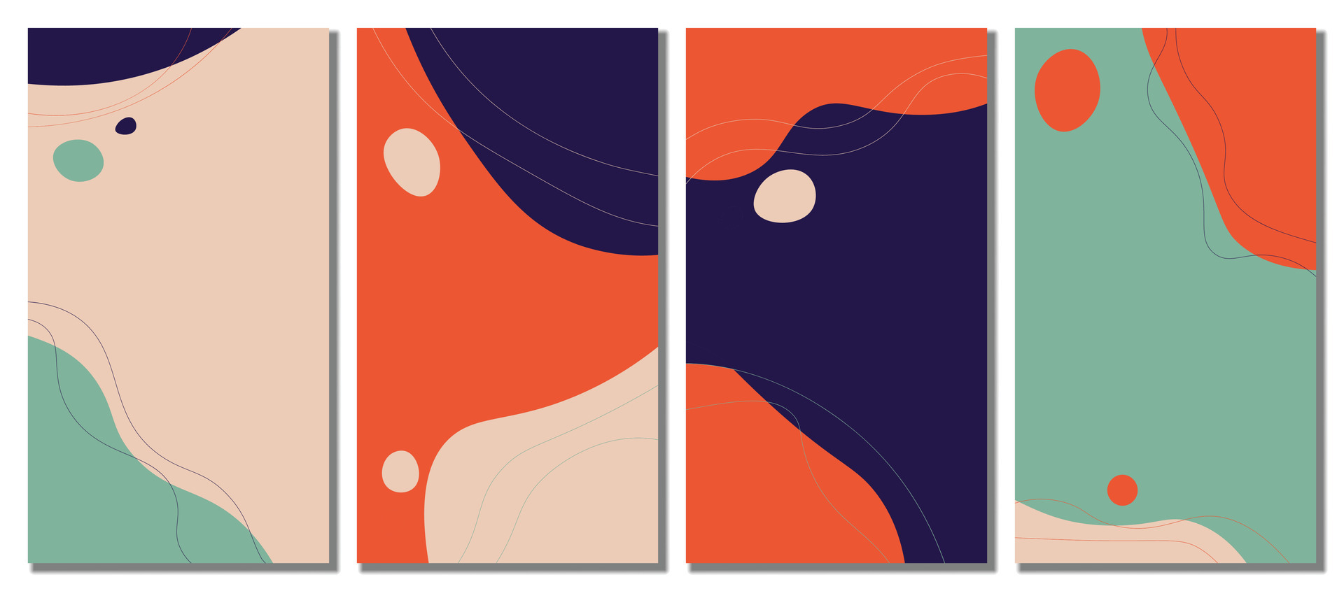 Minimalist abstract hand drawn set background. 25742439 Vector Art at ...